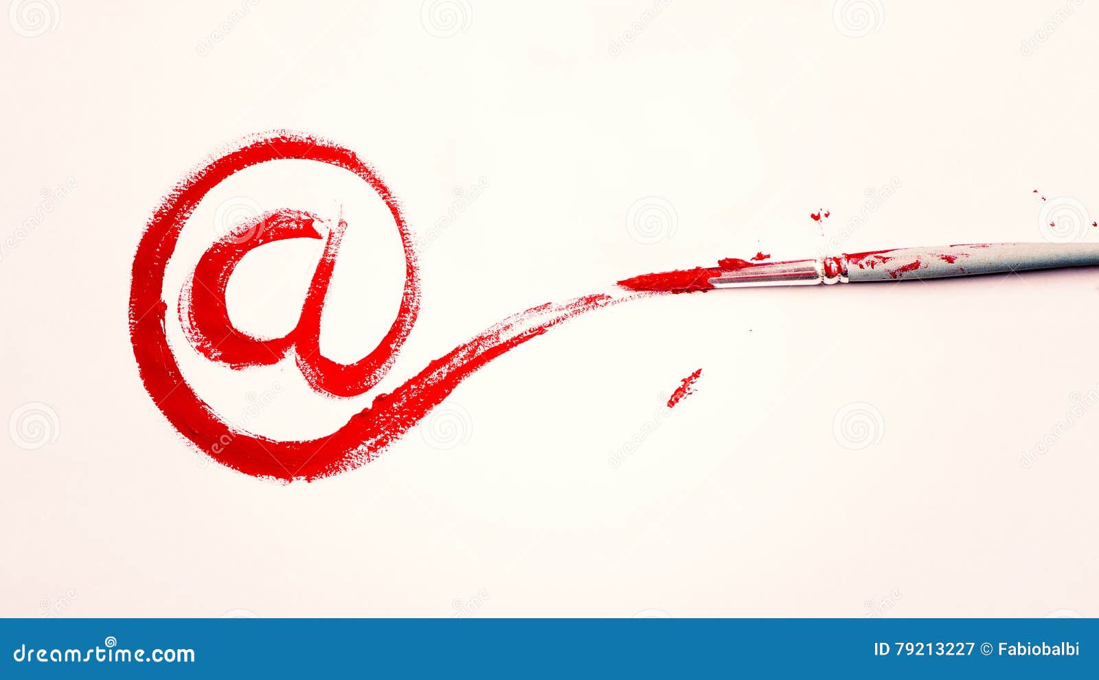 At drawing with red paint stock image. Image of domain - 79213227