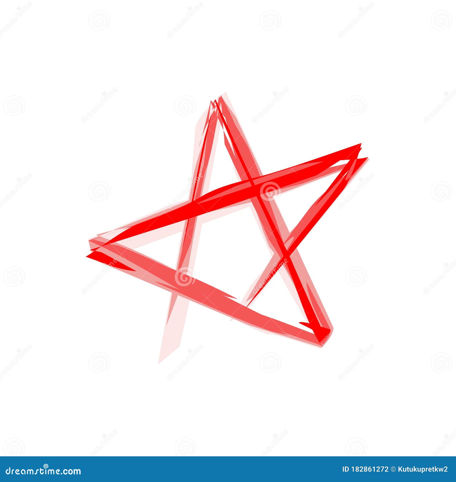 Drawing Red Star Logo Template Illustration Design. Vector EPS 10 Stock ...