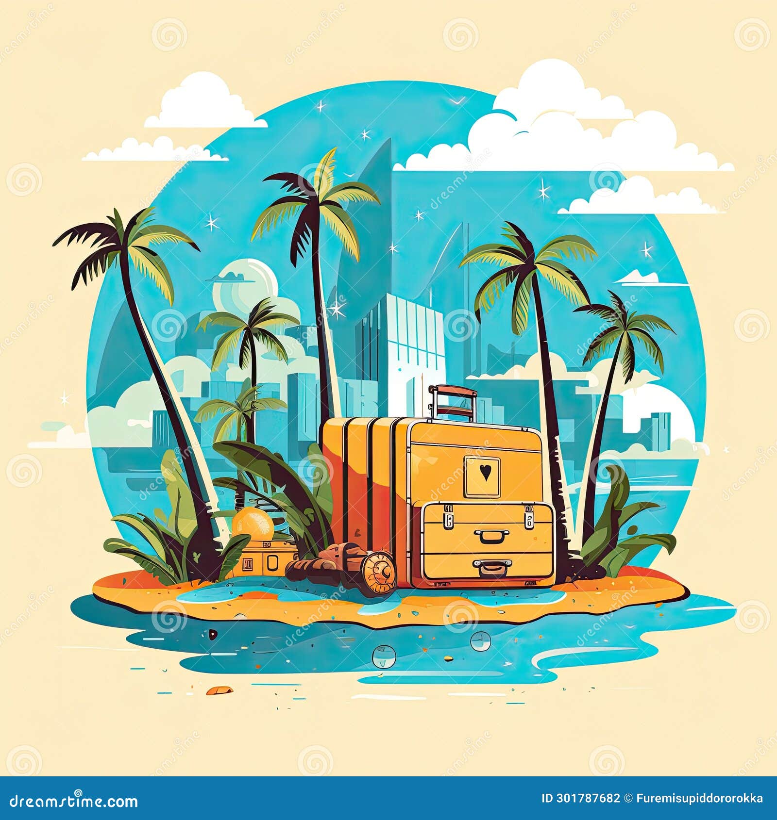 A Drawing Represents Vacation Design Royalty-Free Stock Image ...