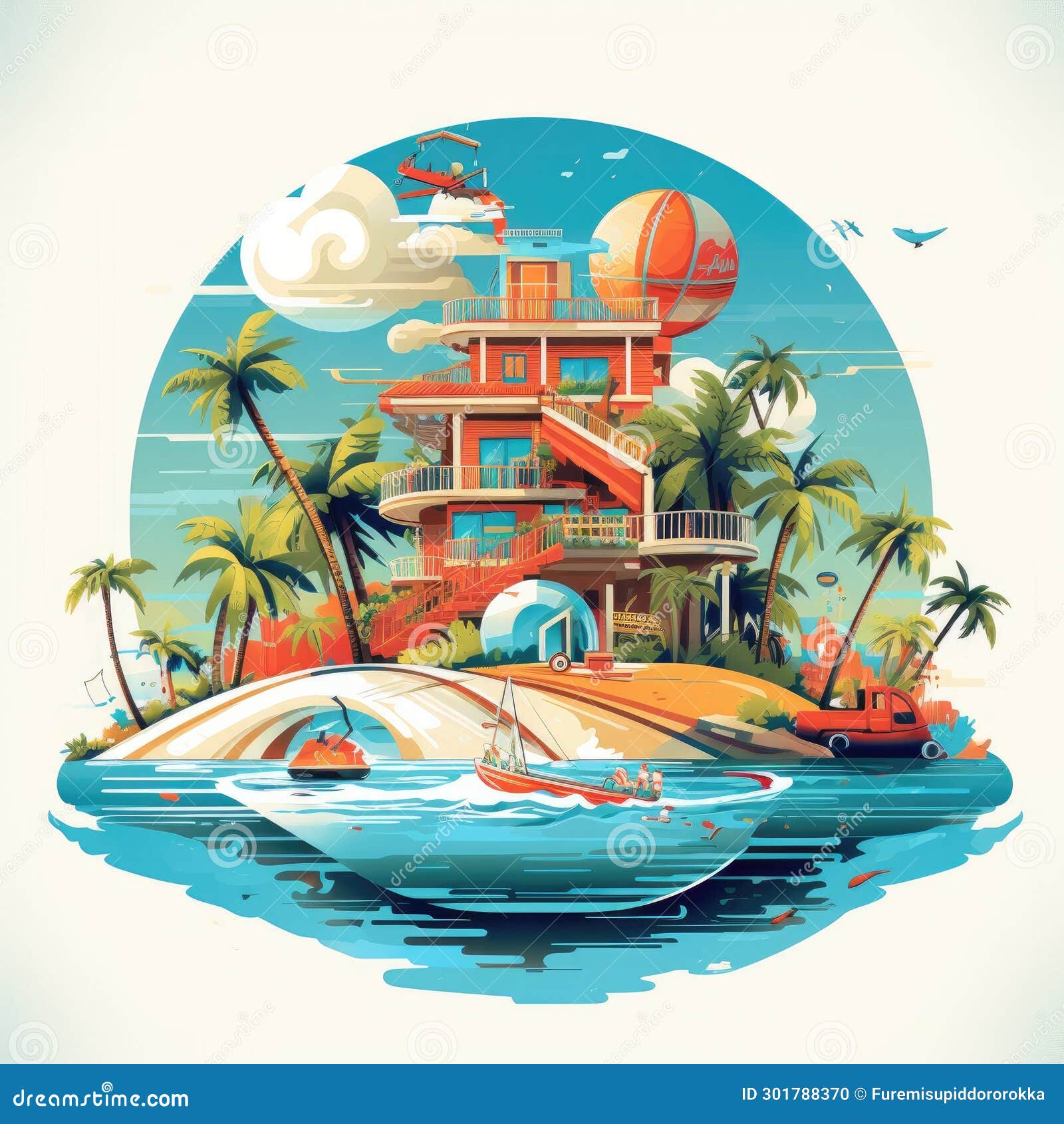 A Drawing Represents Vacation Design Royalty-Free Stock Image ...