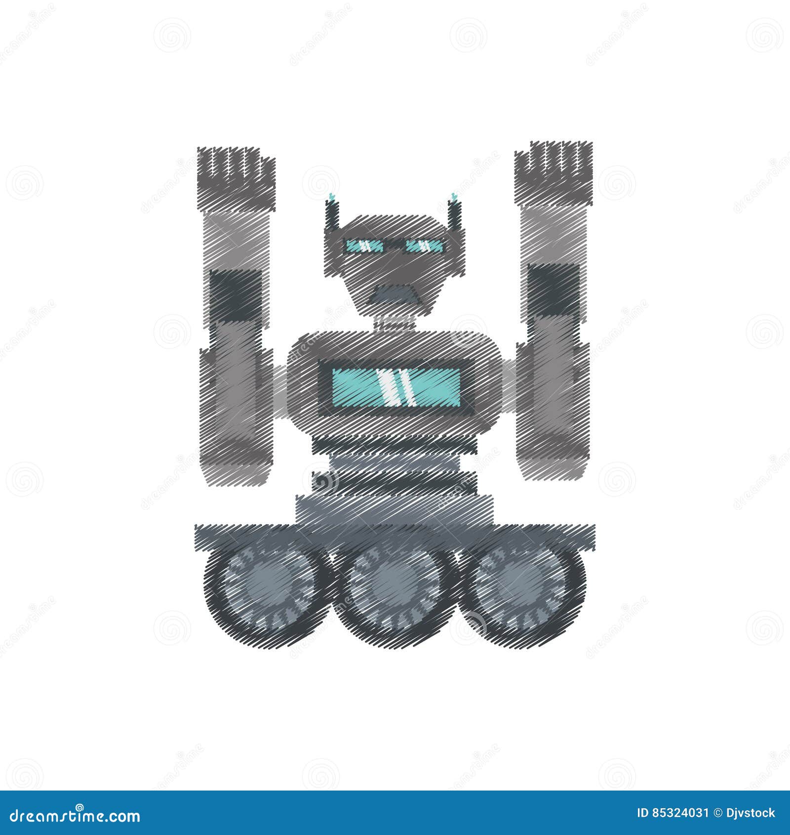 Drawing Robot Machine Science Technology Stock Illustration ...