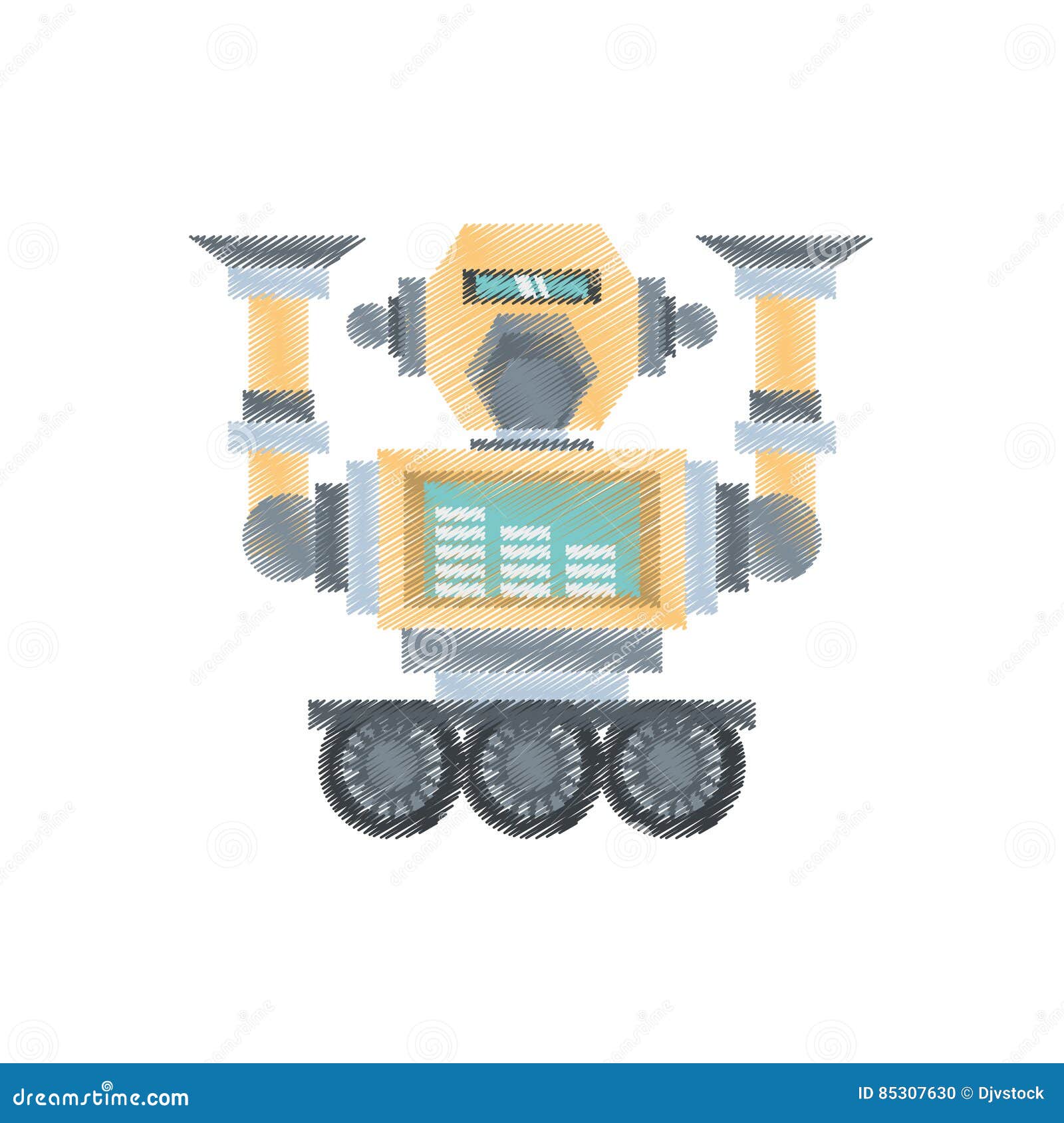 Drawing Robotic Mechanical Engineering Stock Illustration ...