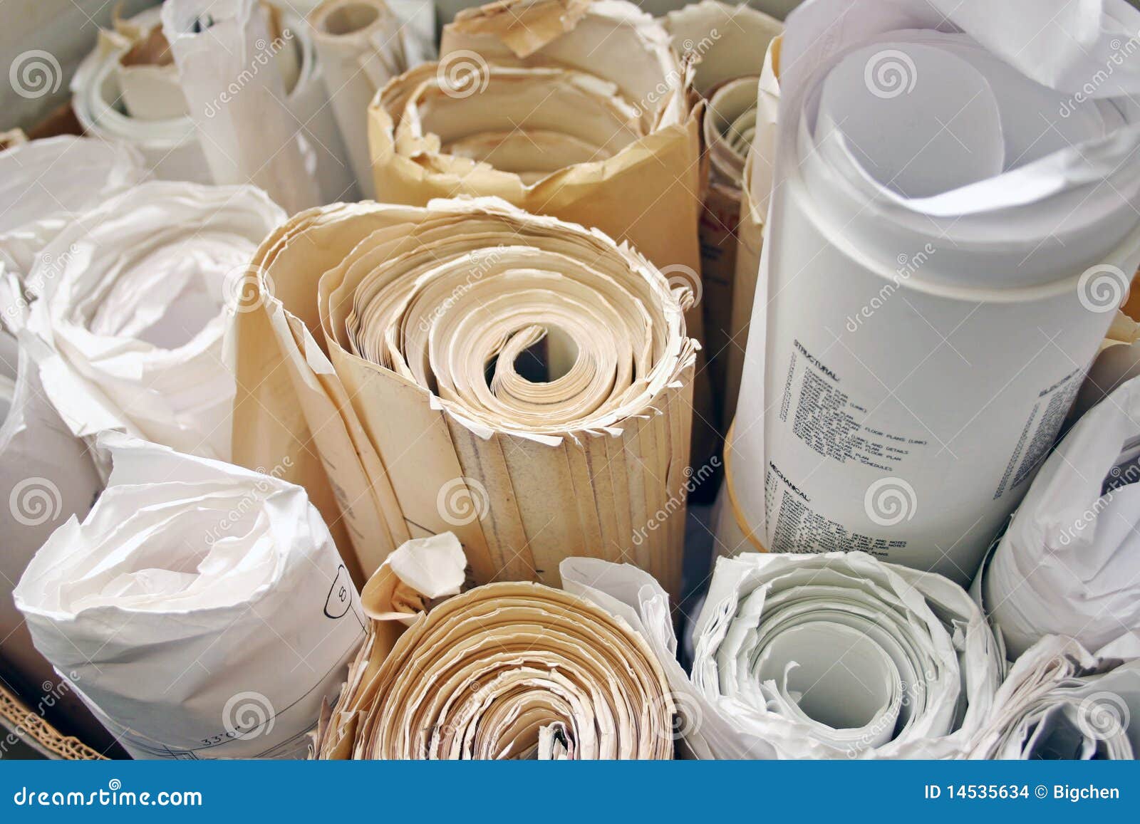 Drawing rolls stock photo. Image of office, plan, floor - 14535634