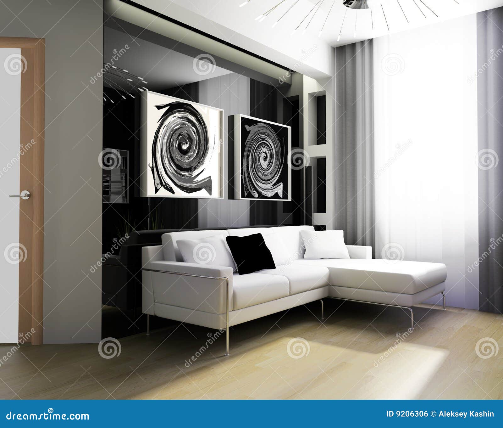 Drawing room 3d stock illustration. Illustration of abstract - 9206306