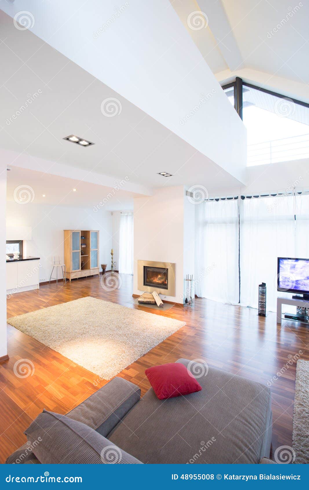 Drawing room interior stock photo. Image of modern, cushion - 48955008