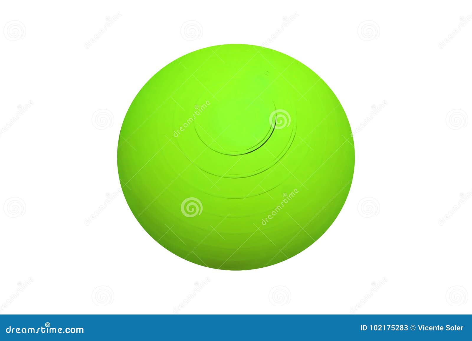 Drawing of a Rubber Ball of a Green Color Stock Illustration ...