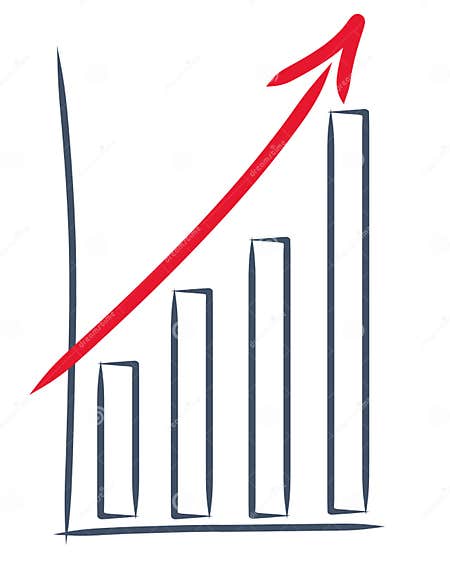Drawing of a Sales Increase Stock Vector - Illustration of banking ...