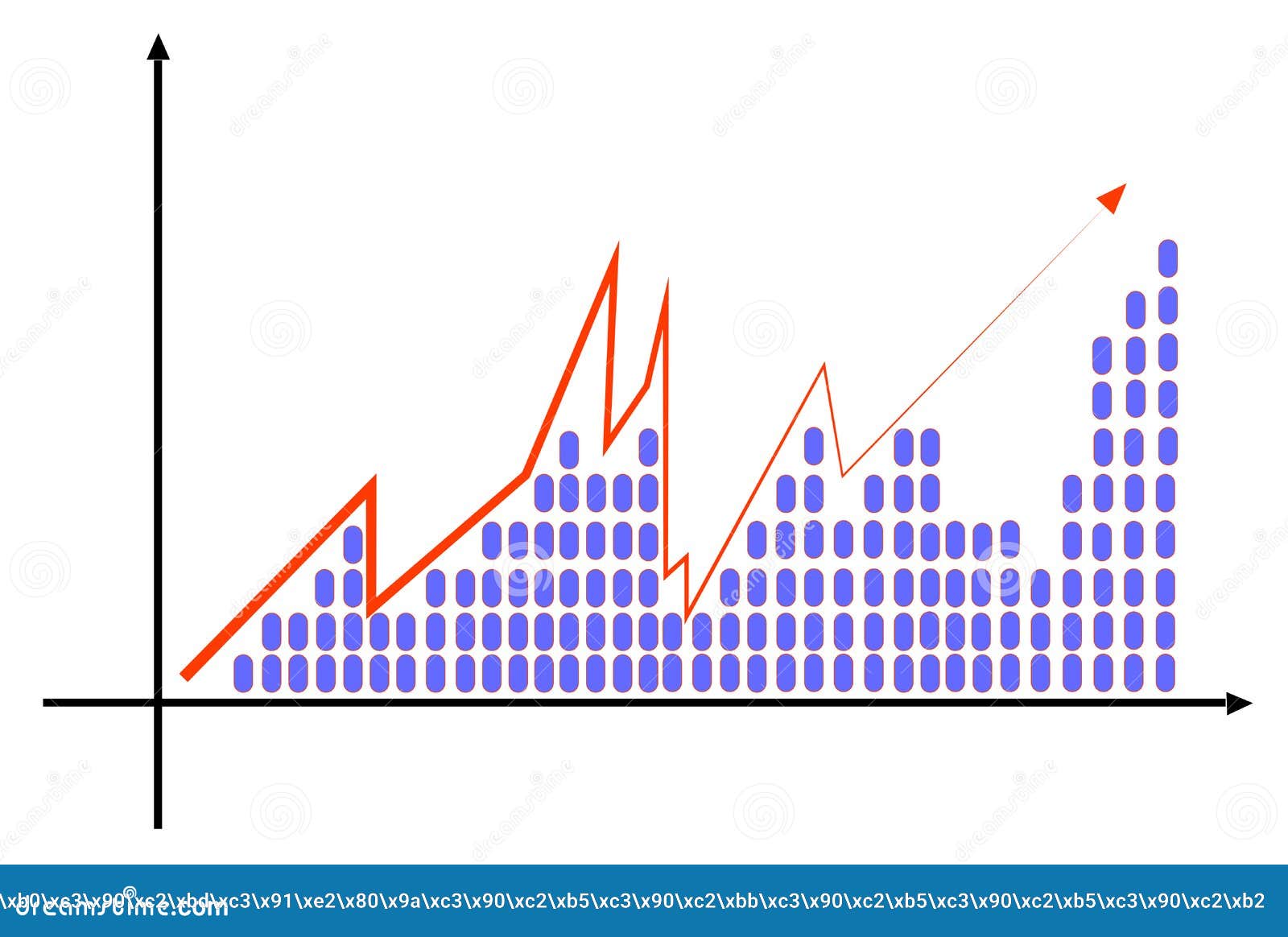 Drawing of a Sales Increase.graph of Upward Movement Stock Vector ...