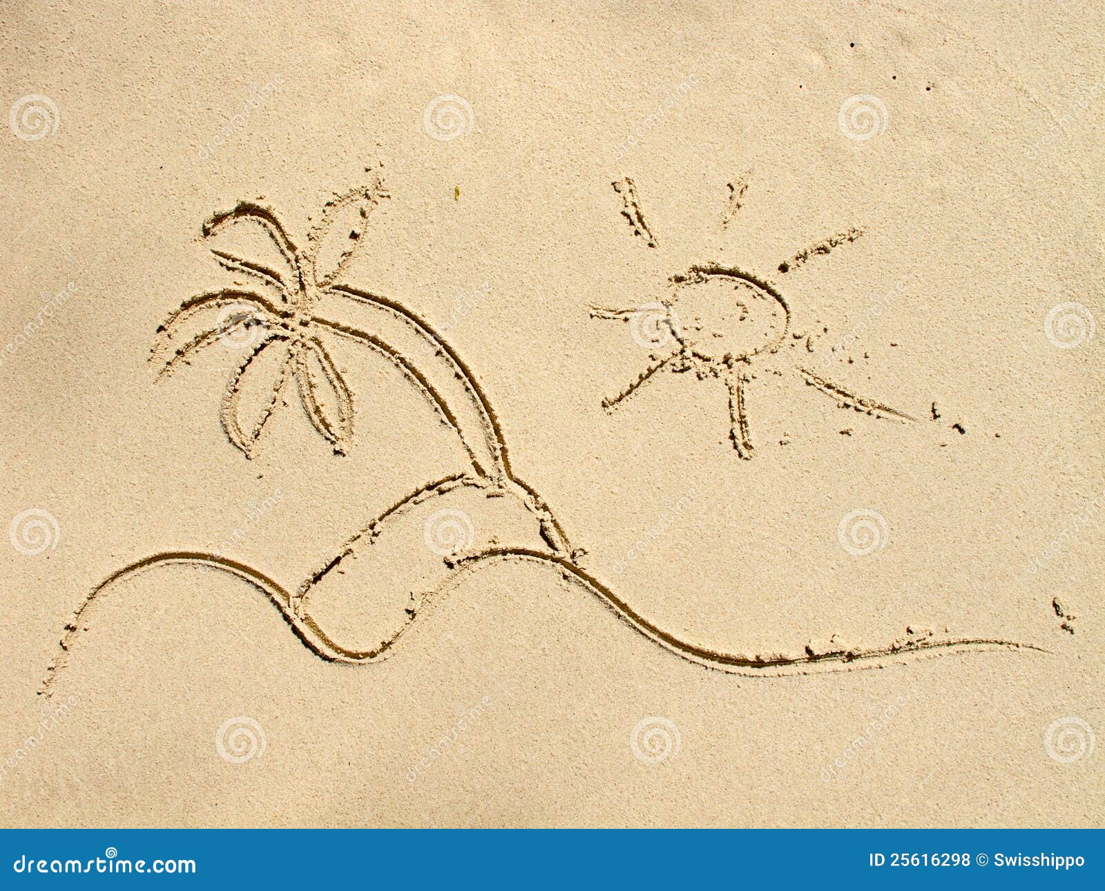 Drawing on the sand stock photo. Image of copy, draw - 25616298