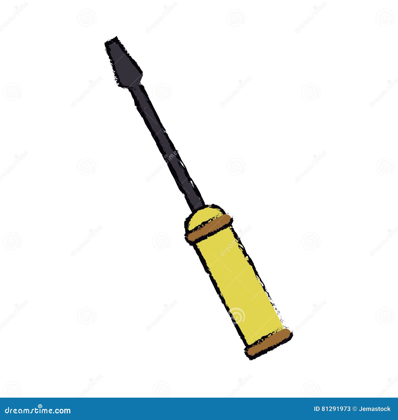 Drawing Screwdriver Tool Mechanic Support Stock Vector - Illustration ...