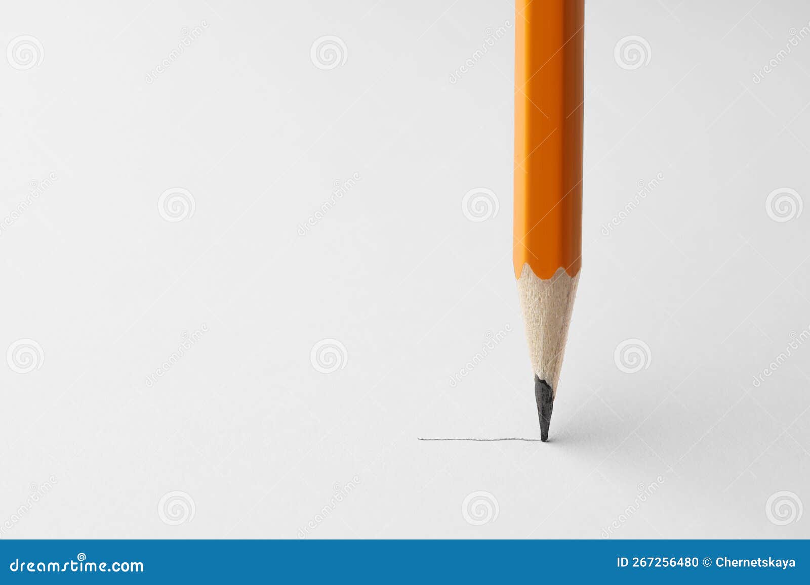 Drawing with Sharp Graphite Pencil on White Sheet of Paper, Closeup ...