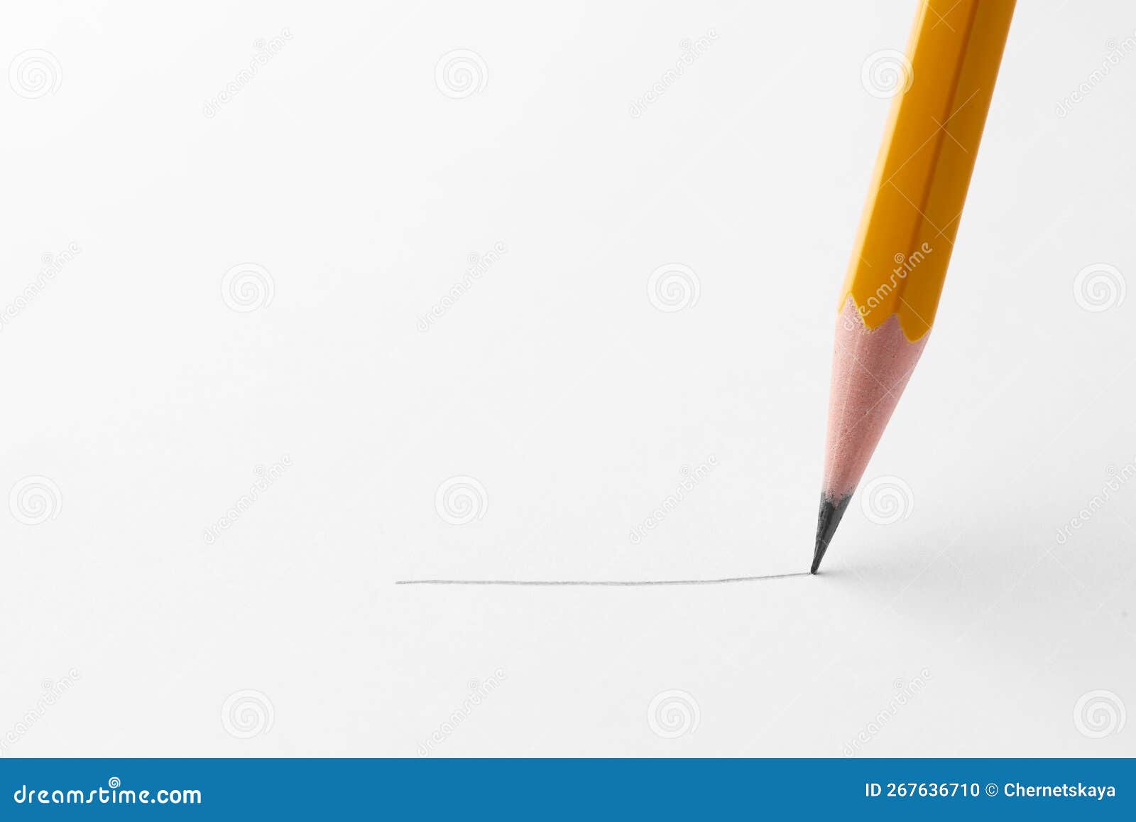 Drawing with Sharp Graphite Pencil on White Sheet of Paper, Closeup ...