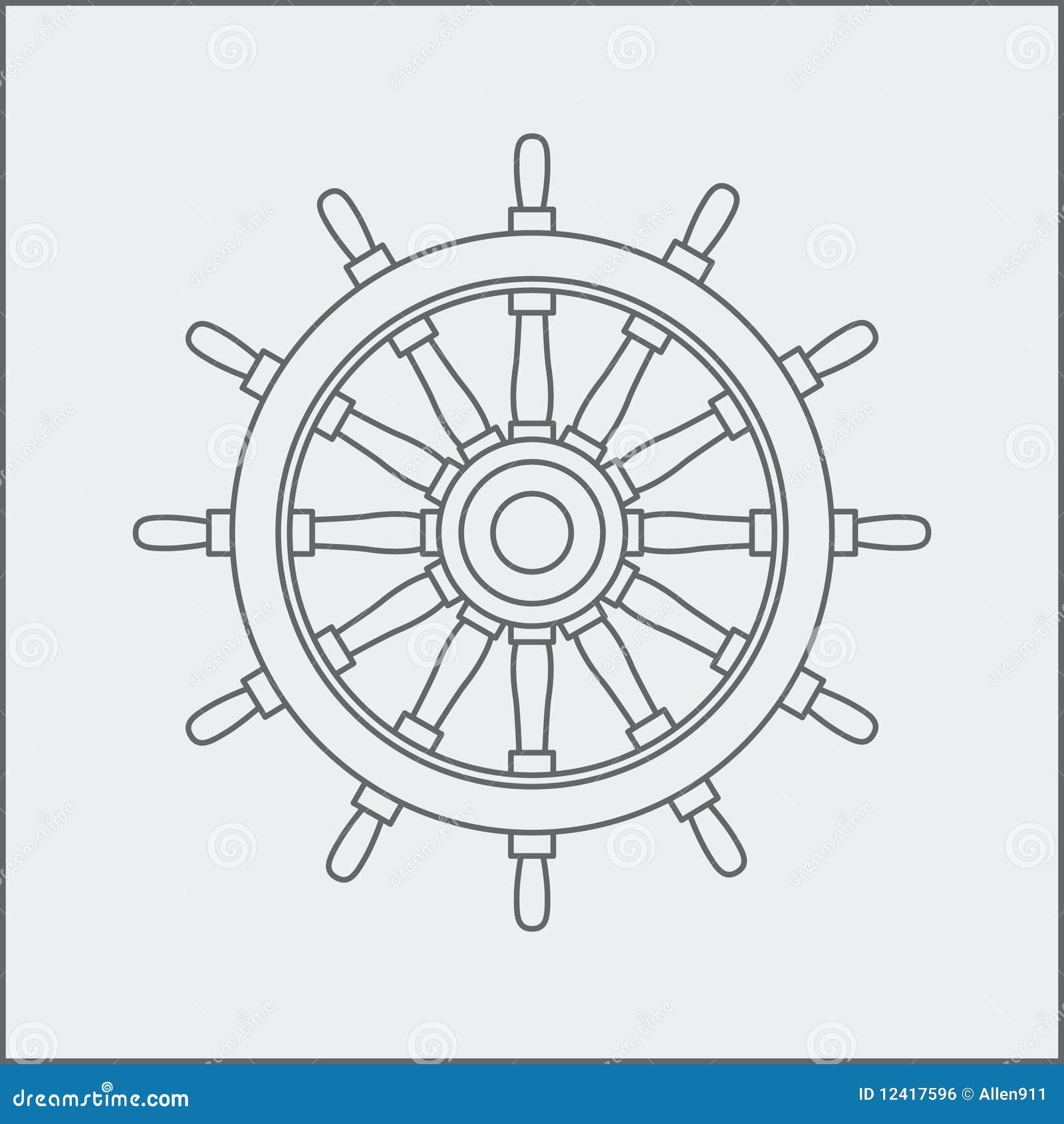 Ship Wheel With Porthole Vector Illustration | CartoonDealer.com #35763780