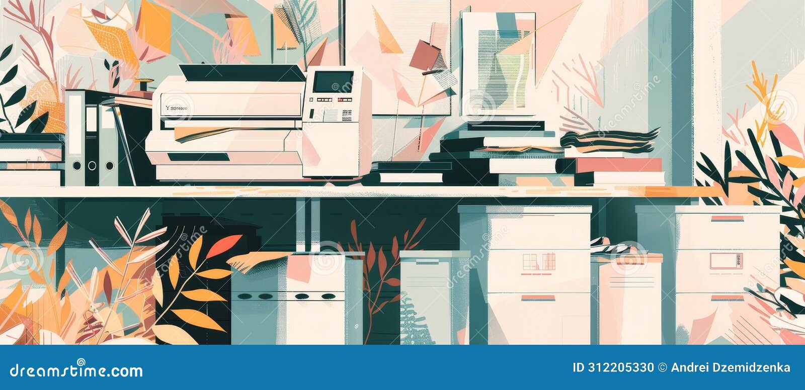 The Drawing Shows a Professional Copier and Multifunction Scanner ...