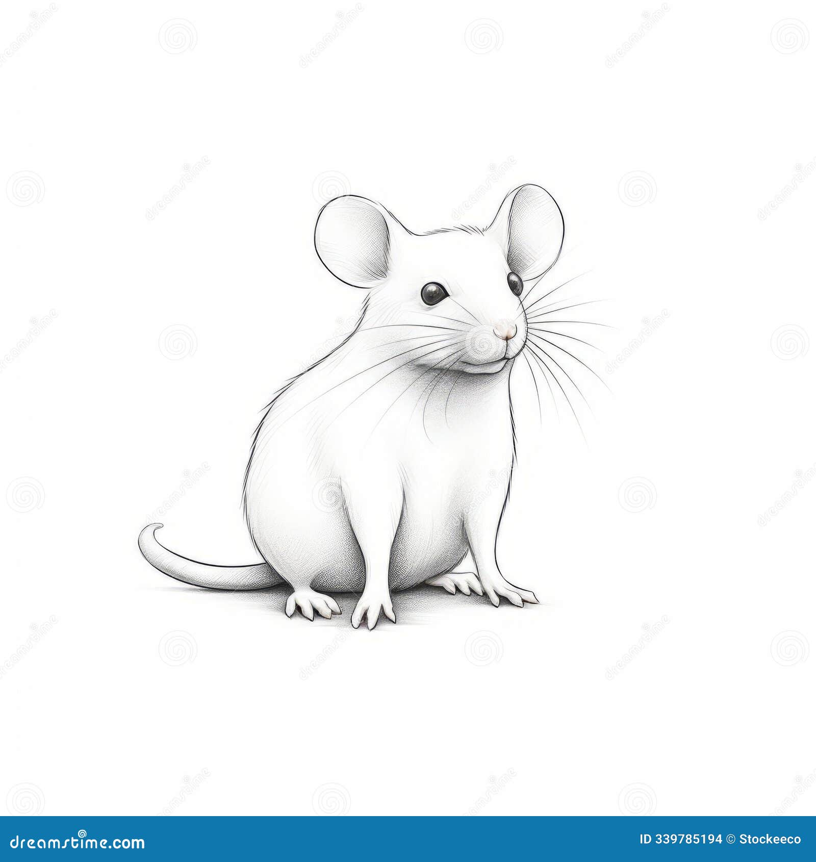 Drawing a Simple Pouched Mouse with Minimalist Strokes Tutorial Stock ...