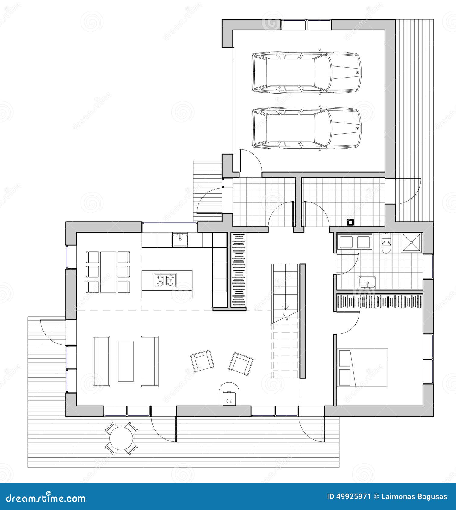 Drawing: Single Family House Stock Illustration - Illustration of ...