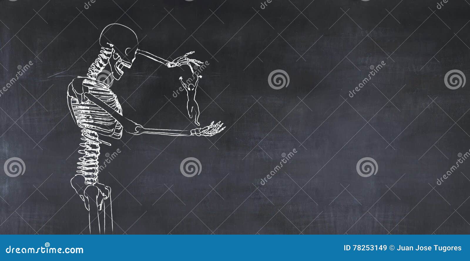 Drawing Of A Skeleton And A Puppet Royalty-Free Illustration ...