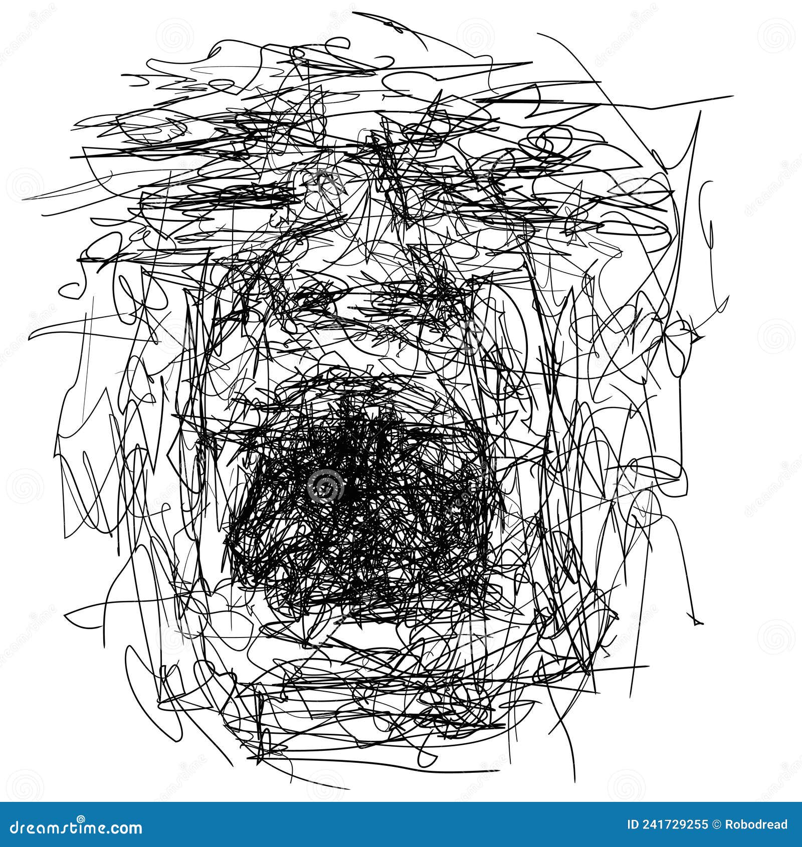 Drawing Sketch of Expressive Face of Person Screaming Loud Stock Vector ...