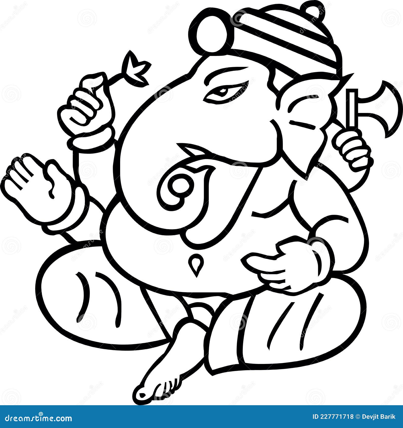 Drawing or Sketch of Hindu God Lord Ganesha or Vinayaka Outline ... Drawing or Sketch of Hindu God Lord Ganesha or Vinayaka Outline ...