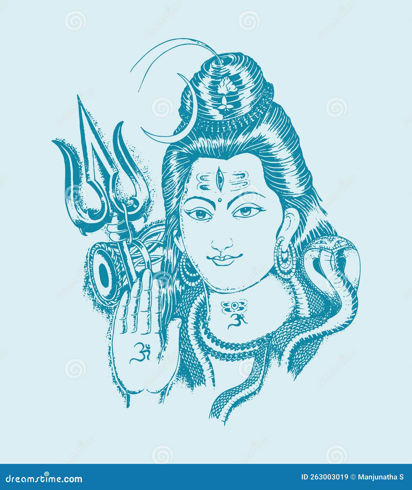 Sketch Of Lord Shiva Outline Design Element Editable Illustration ...