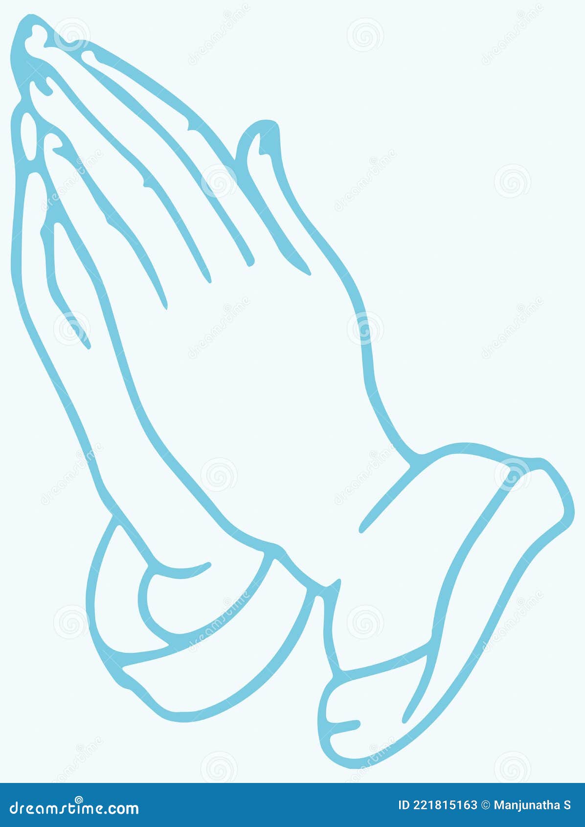 Namaste Hands Sketch