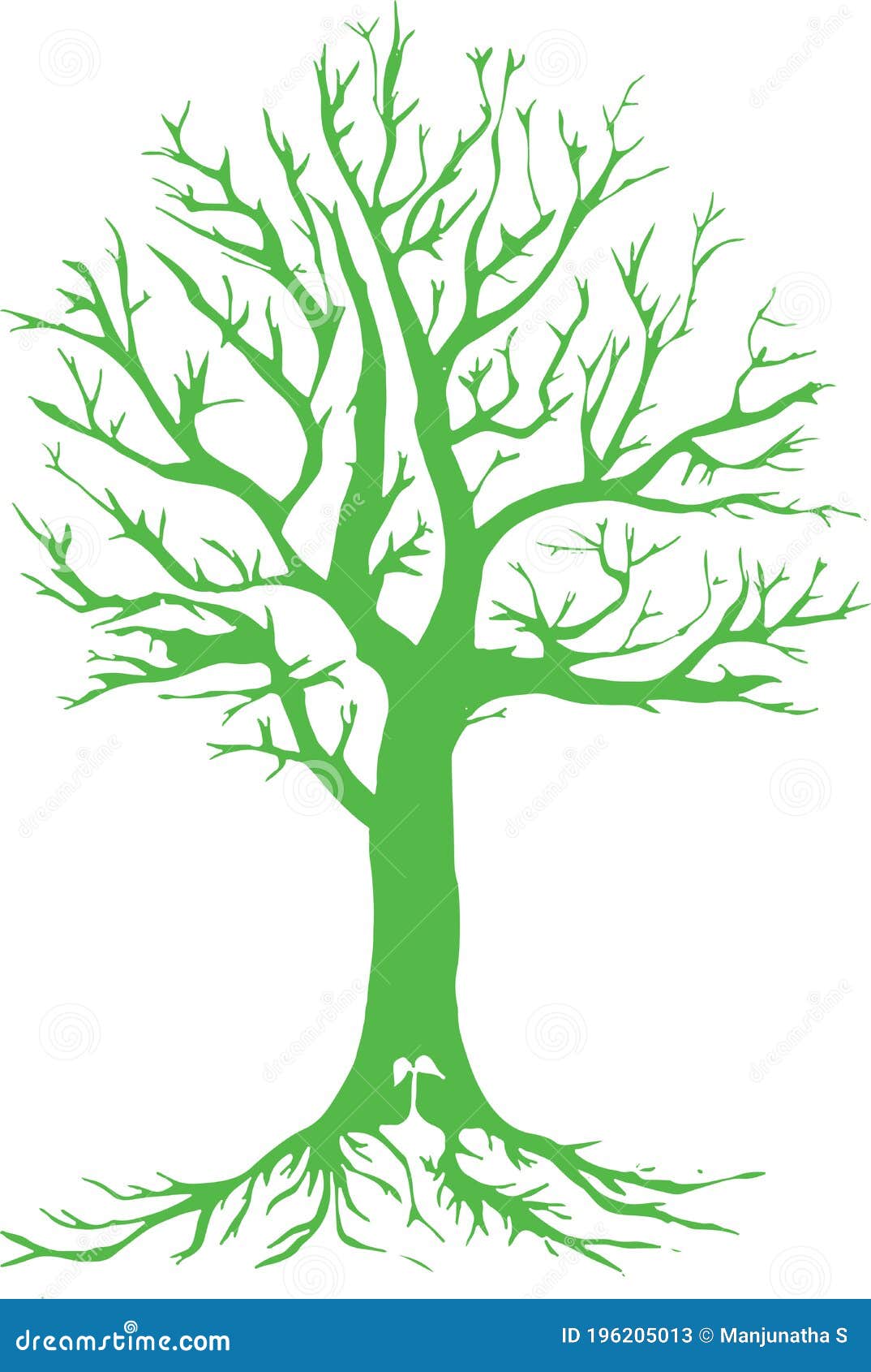 Sketch of Silhouette of Dried Tree Editable Vector Illustration Stock ...