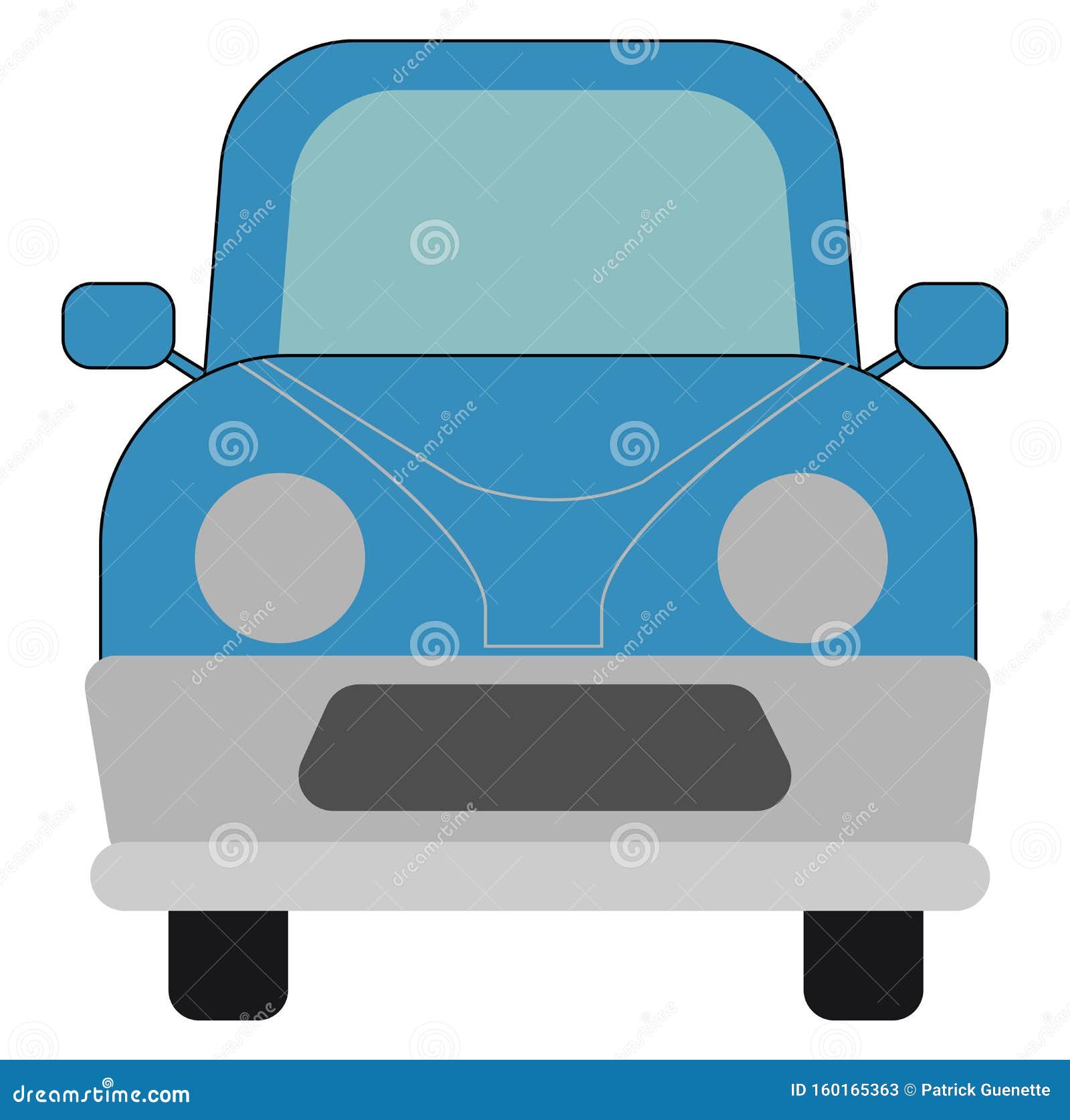 Blue Car, Vector or Color Illustration Stock Vector - Illustration of ...