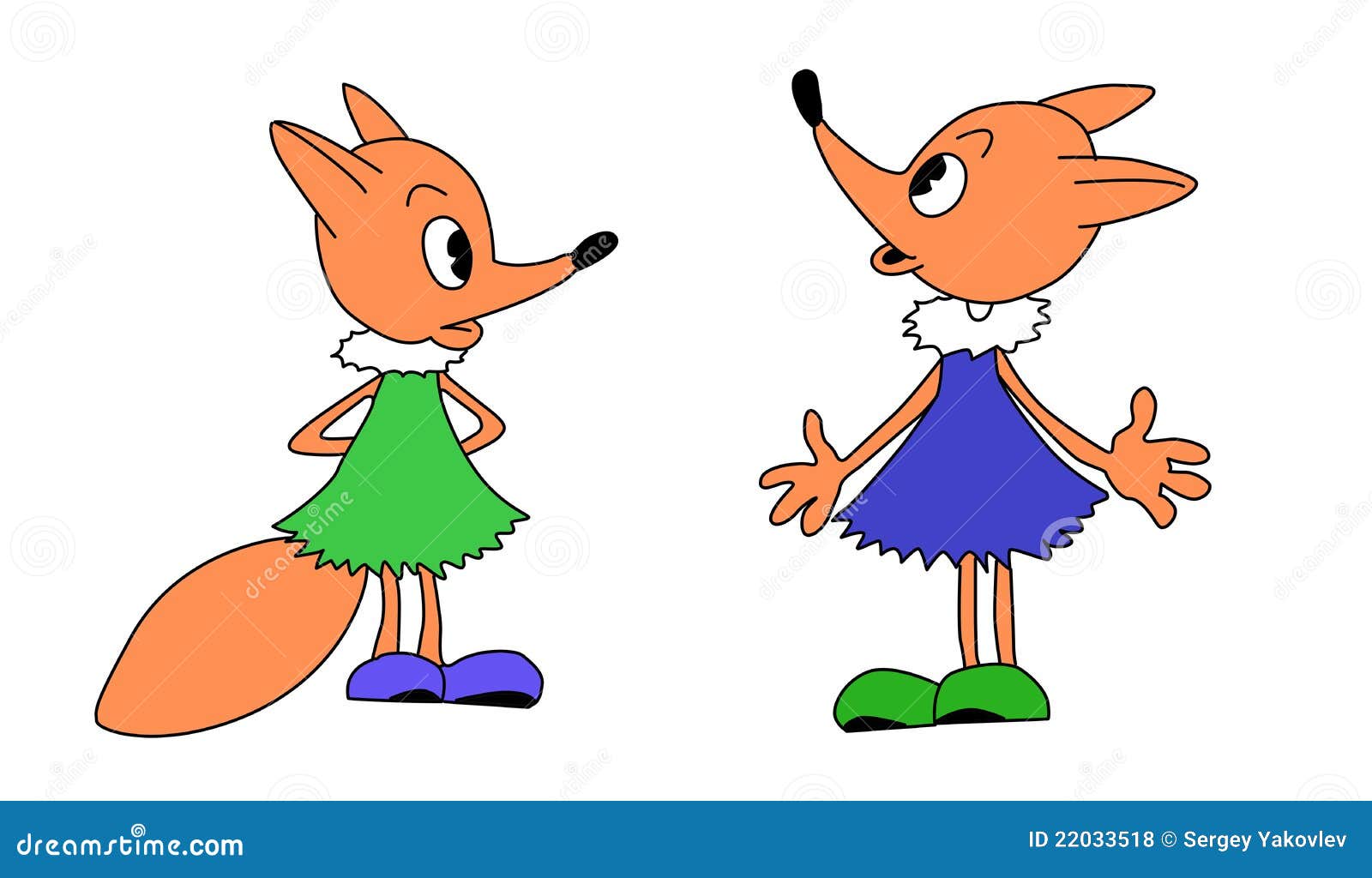 Drawing of the small fox stock illustration. Illustration of silhouette ...