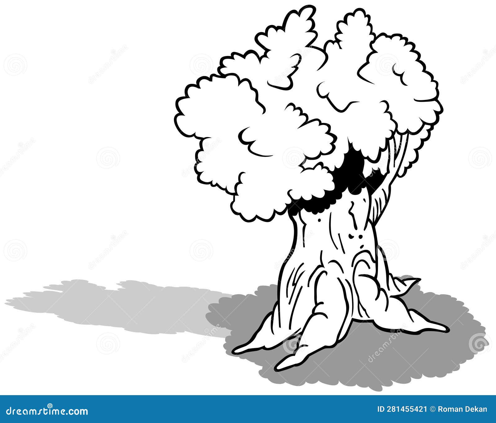 Drawing of Small Leafy Tree Stock Vector - Illustration of isolated ...