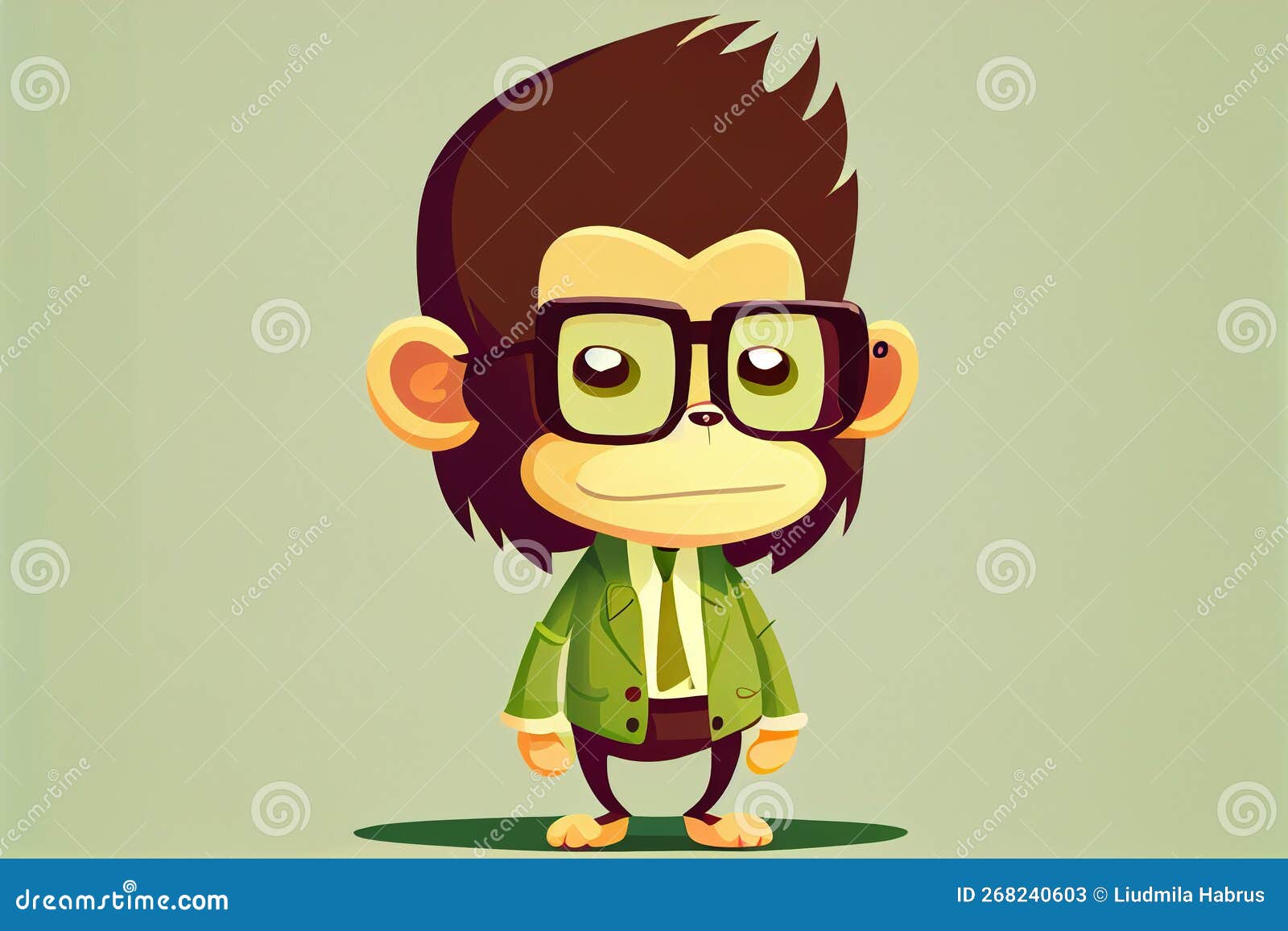 Smart Monkey Logo Cartoon Vector | CartoonDealer.com #209205009