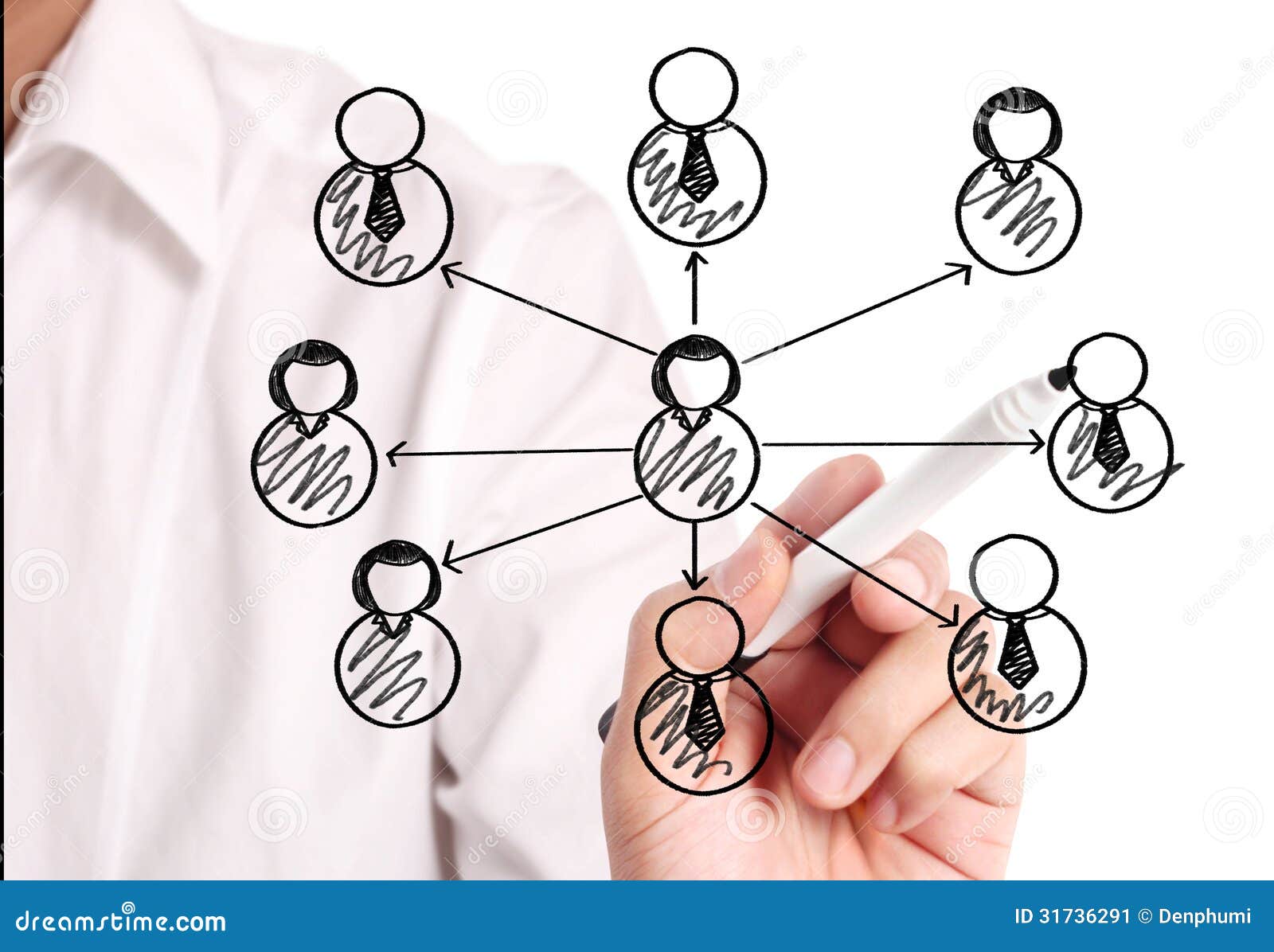 Drawing social network stock illustration. Illustration of network ...