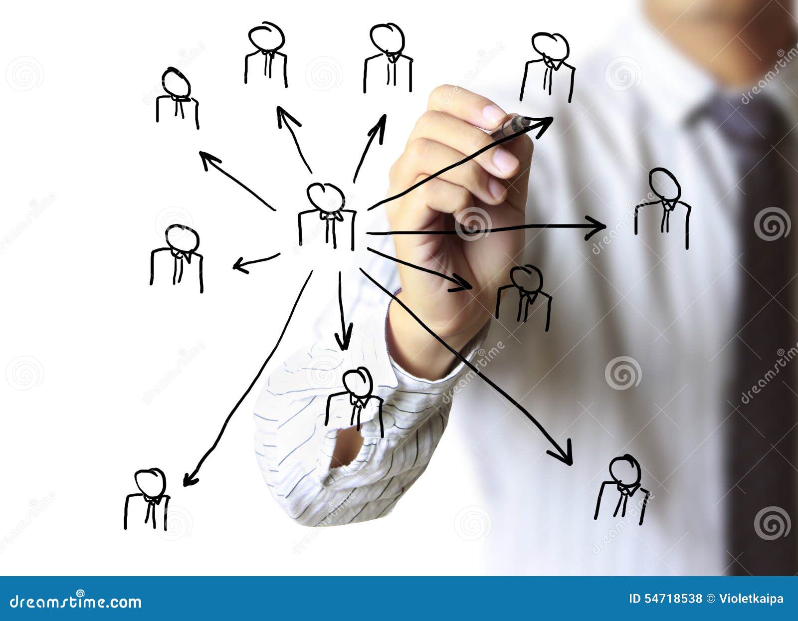 Drawing Social Network Structure Stock Illustration - Illustration of ...