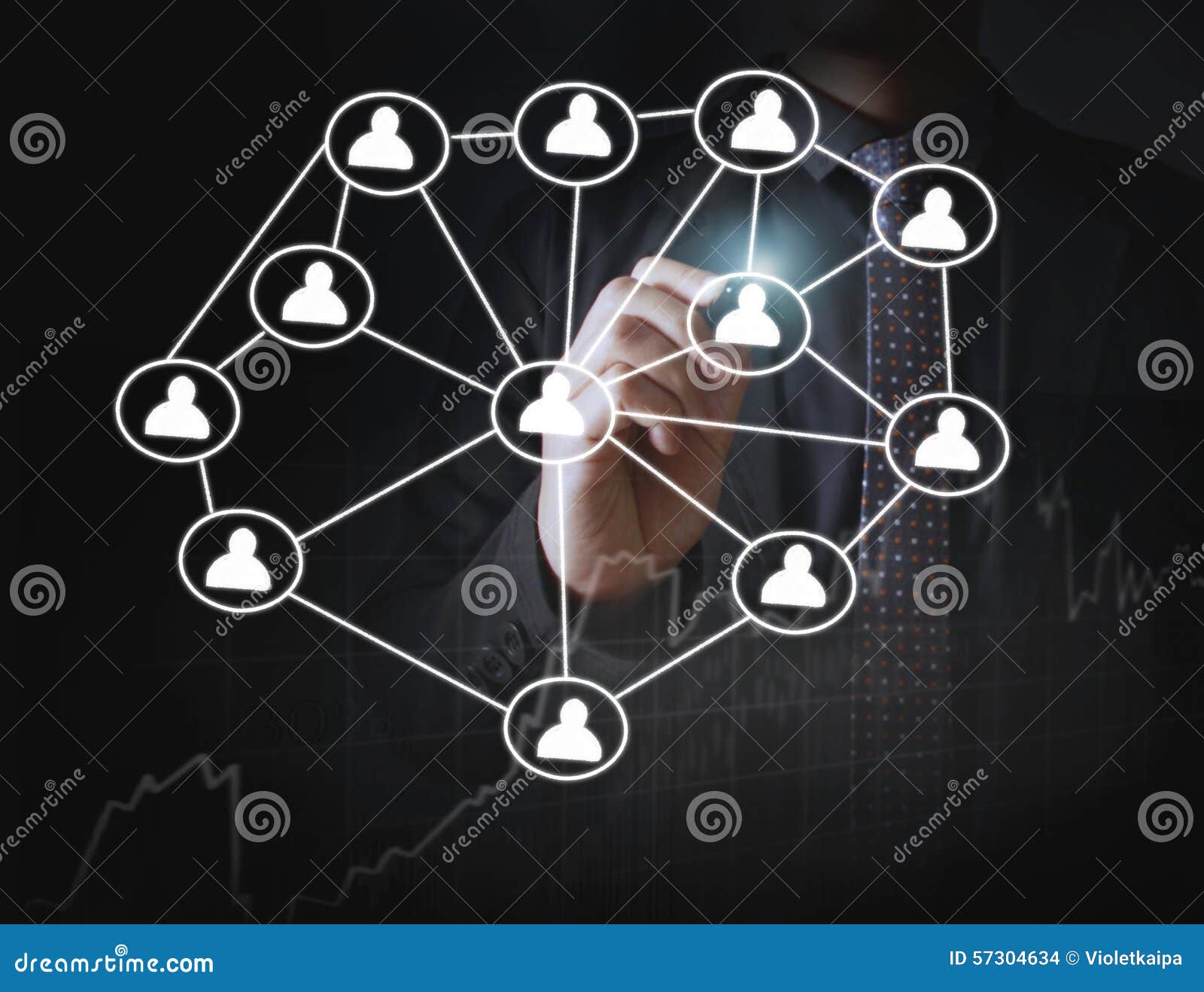 Drawing Social Network Structure Stock Illustration - Illustration of ...