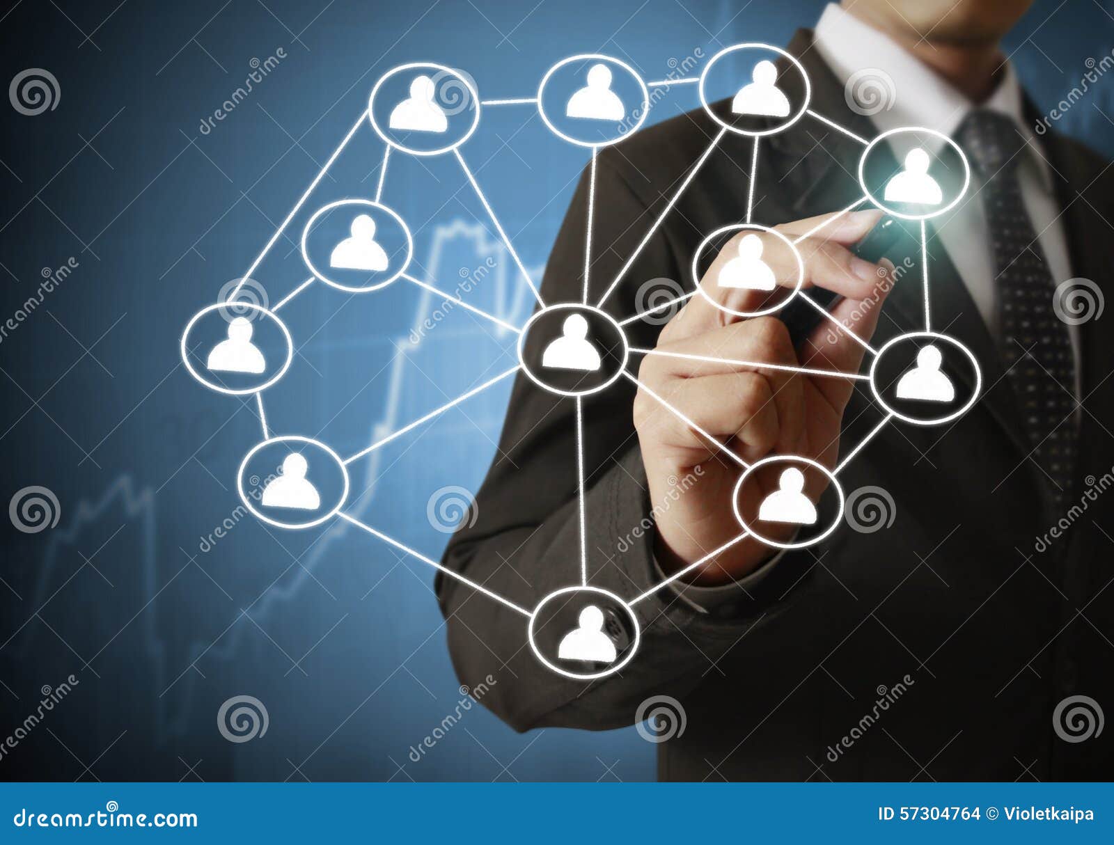 Drawing Social Network Structure Stock Illustration - Illustration of ...