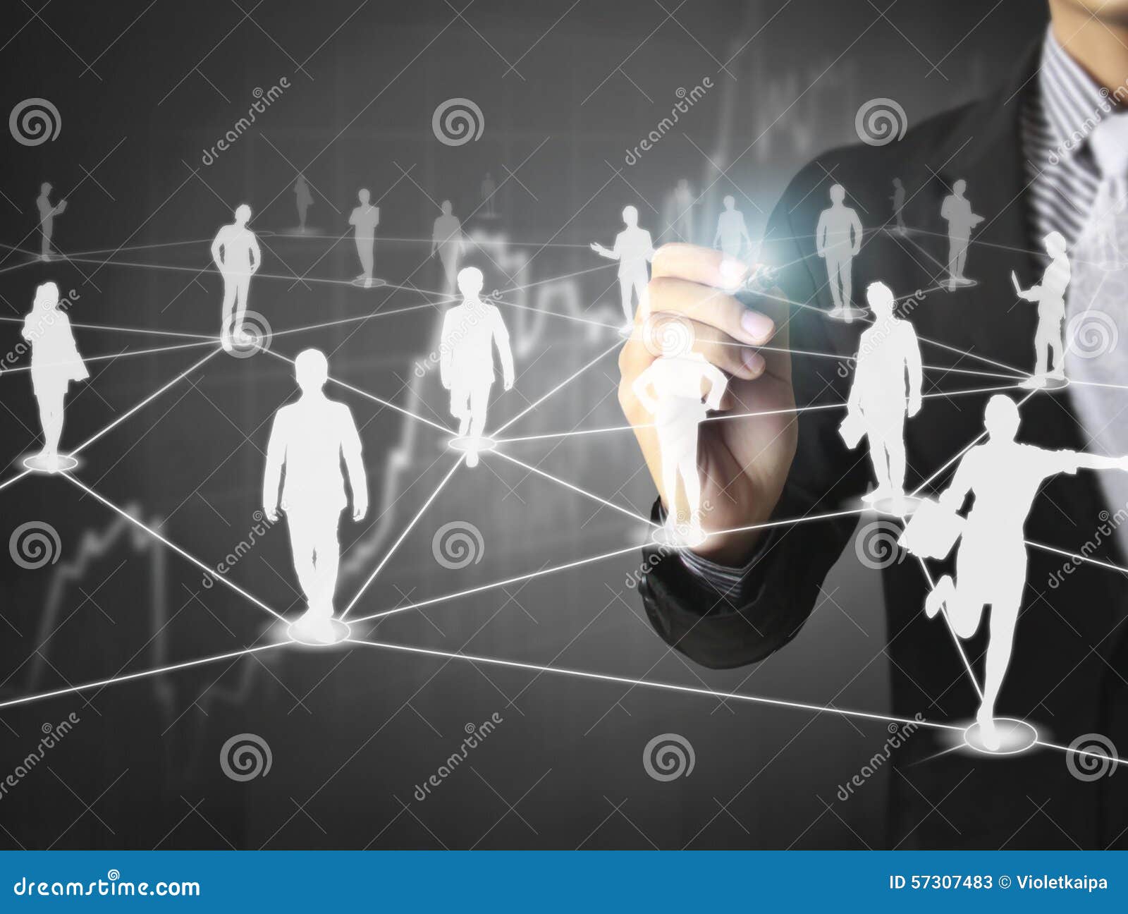 Drawing Social Network Structure Stock Illustration - Illustration of ...