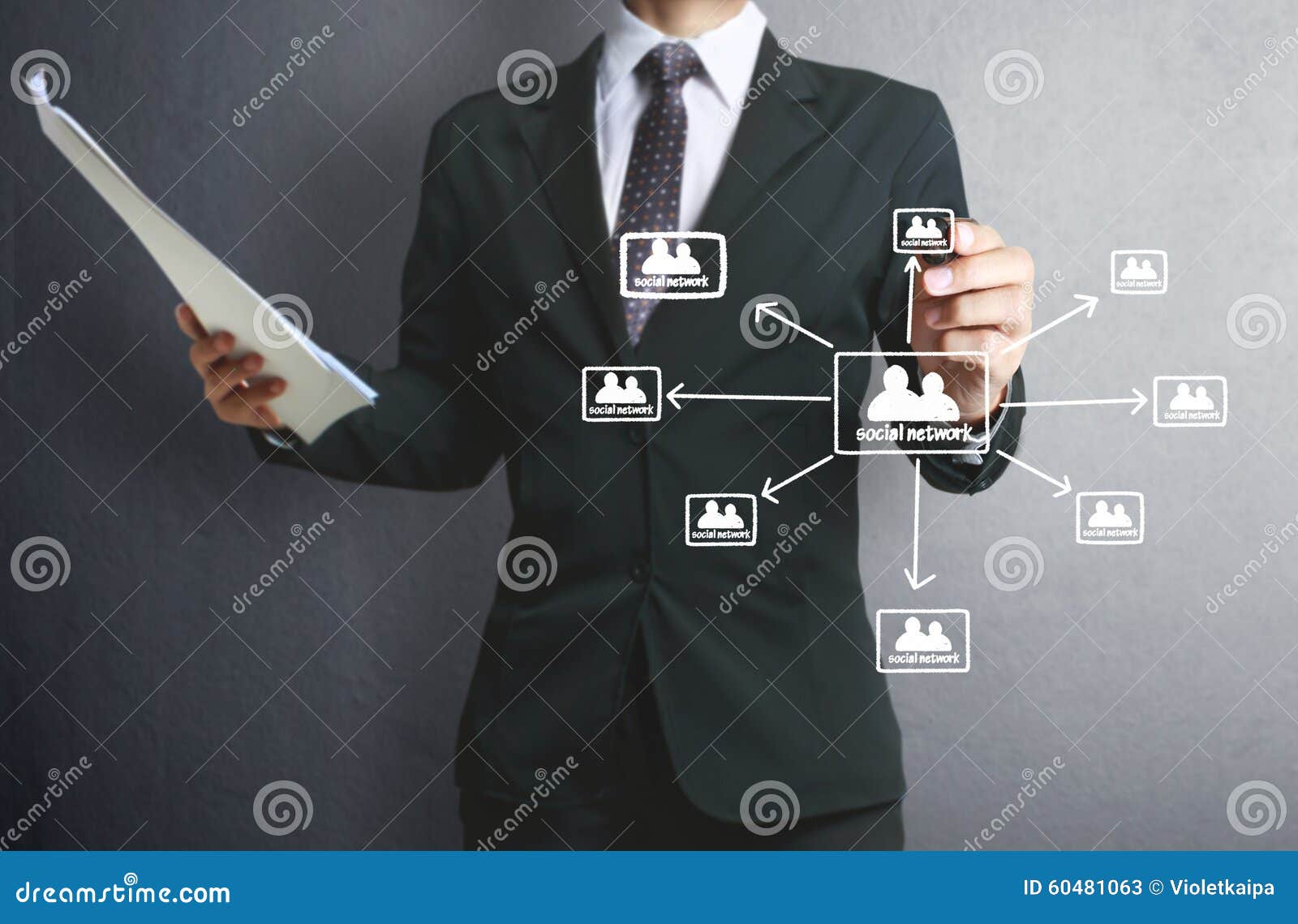 Drawing Social Network Structure Stock Illustration - Illustration of ...