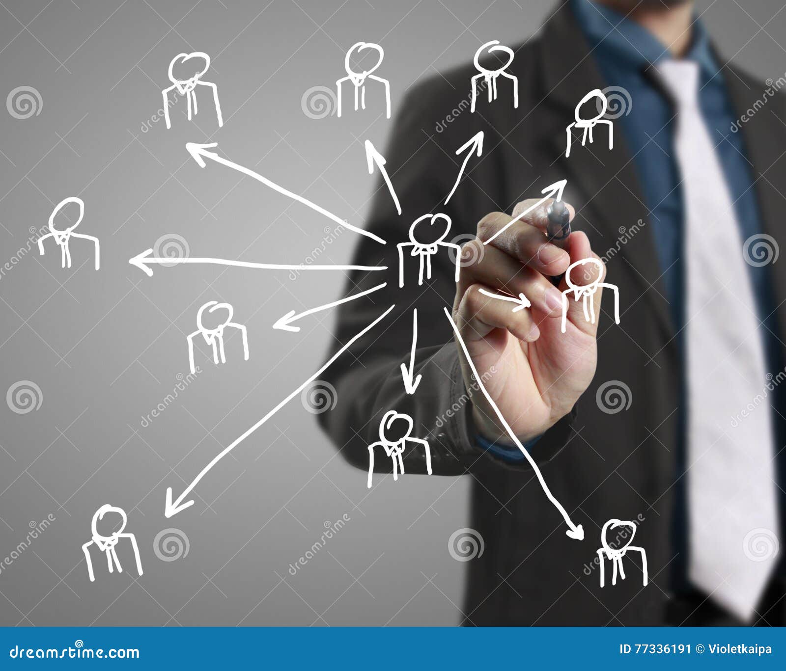 Drawing Social Network Structure Stock Illustration - Illustration of ...