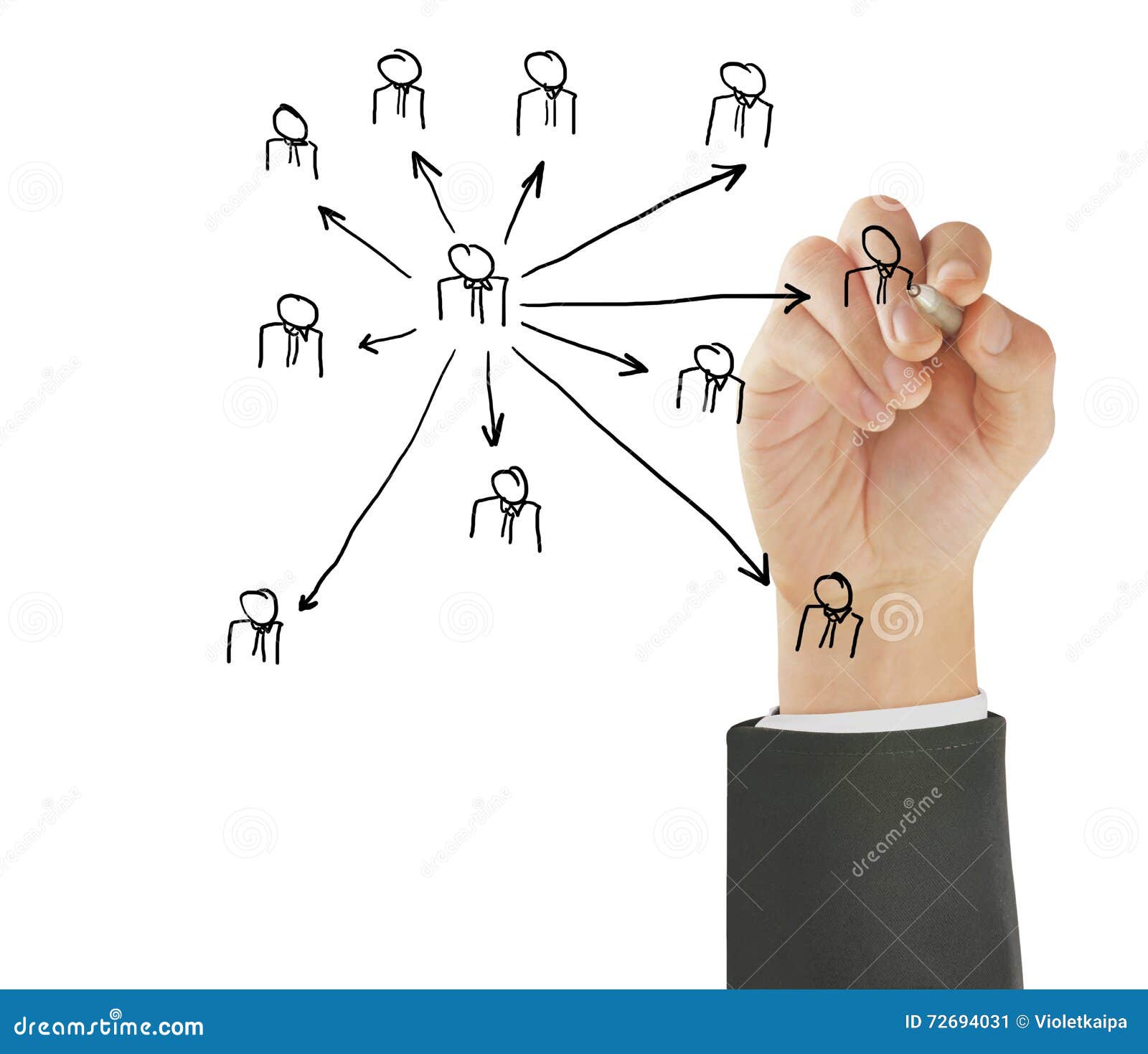 Drawing Social Network Structure Stock Illustration - Illustration of ...
