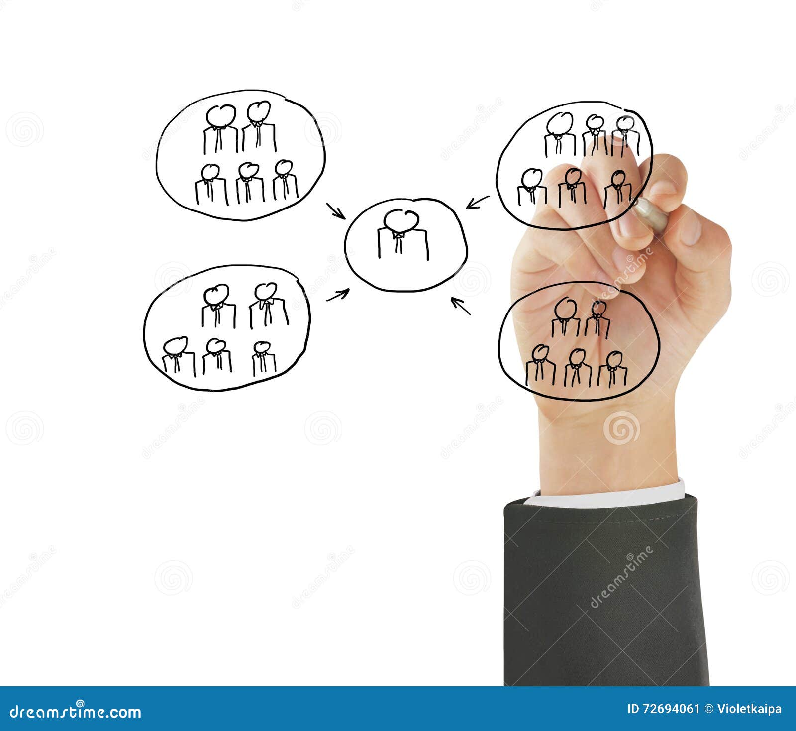 Drawing Social Network Structure Stock Illustration - Illustration of ...