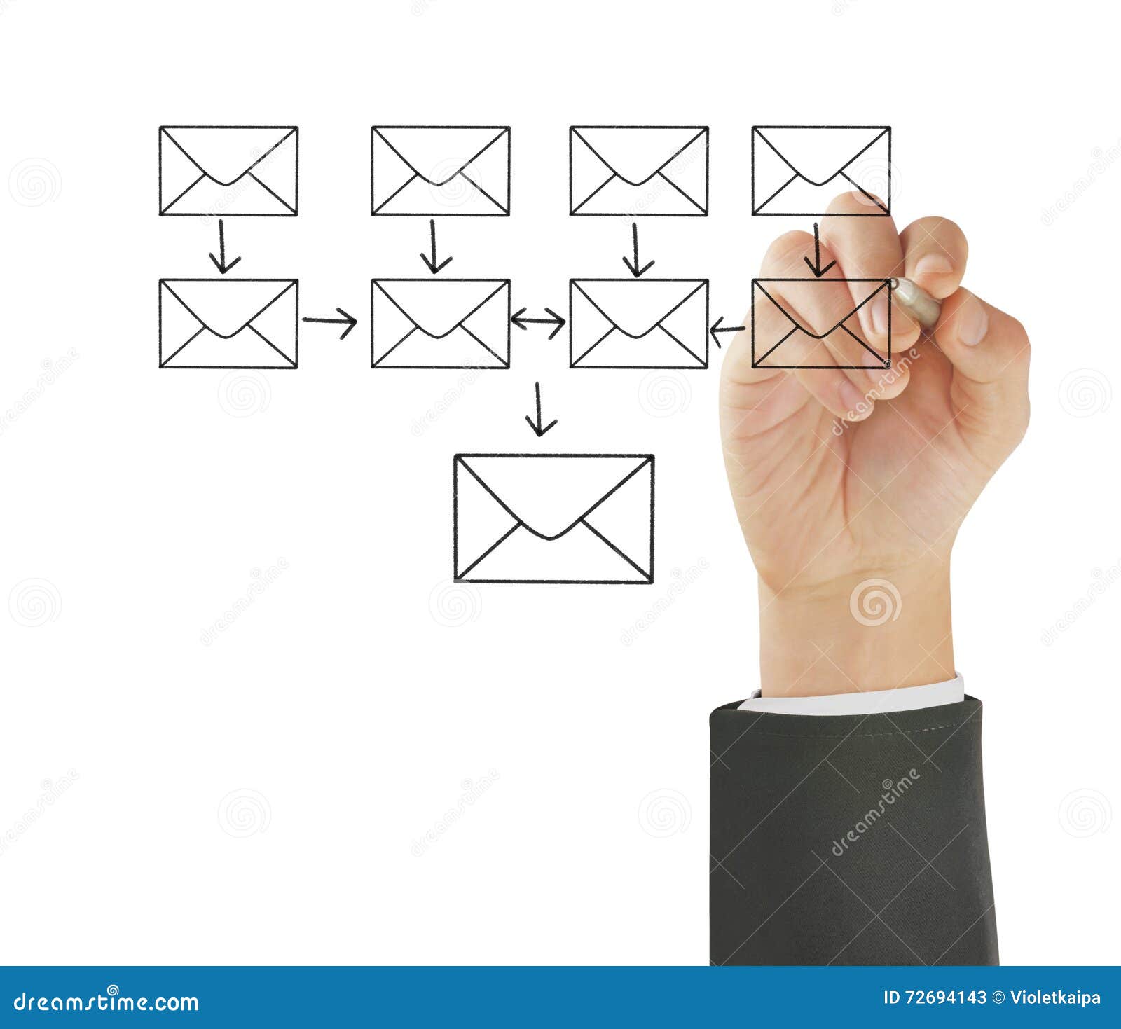 Drawing Social Network Structure Stock Illustration - Illustration of ...