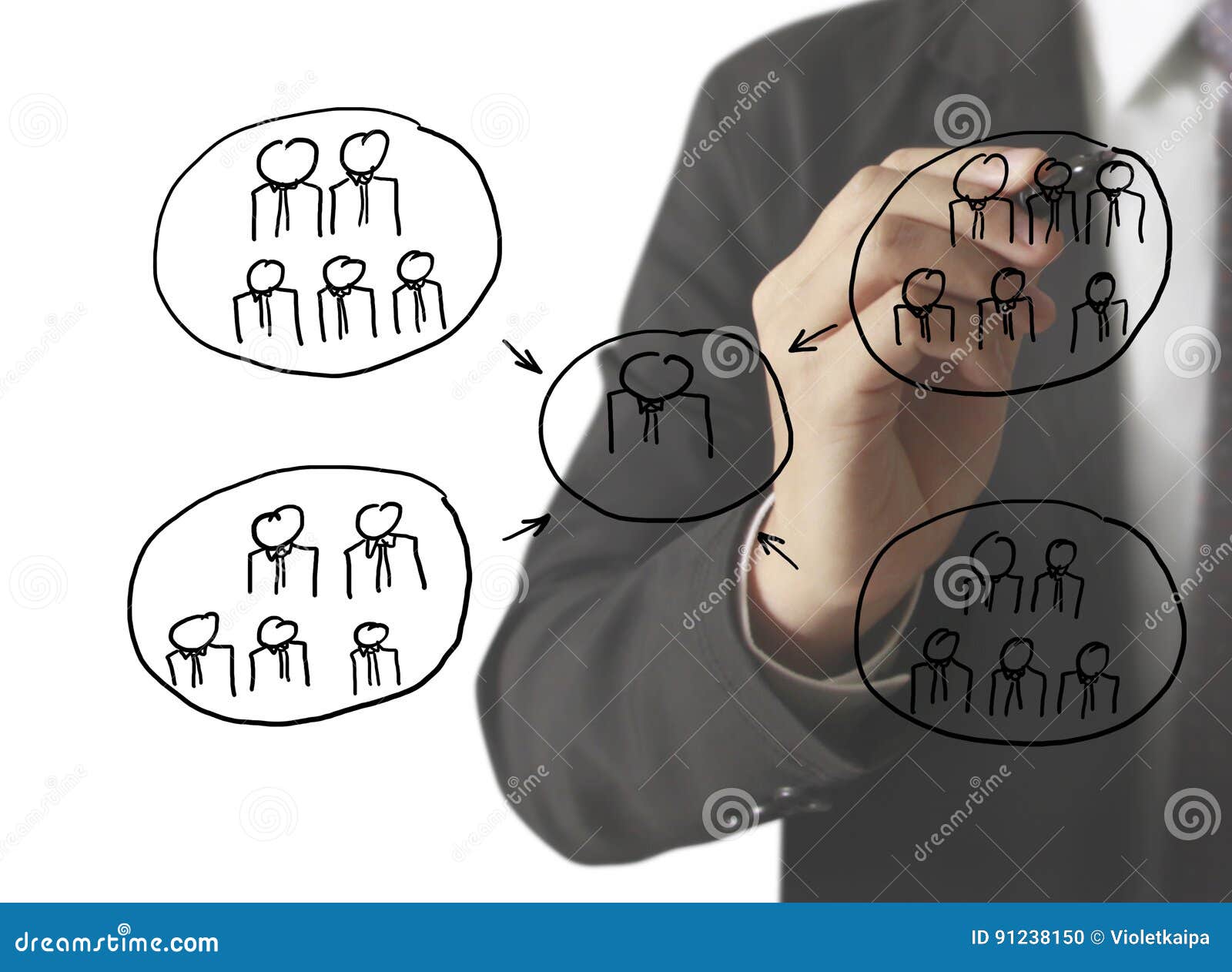 Drawing Social Network Structure in Whiteboard Stock Illustration ...