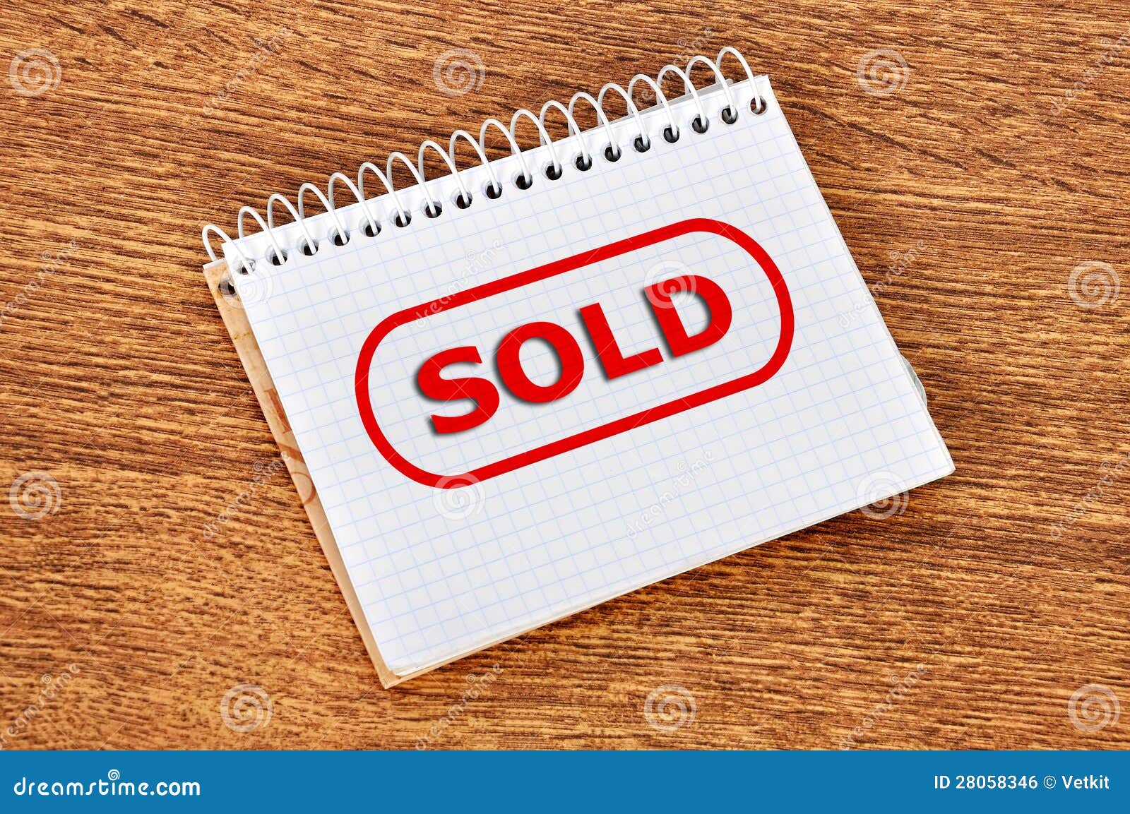 Drawing sold stock photo. Image of plan, personal, black - 28058346