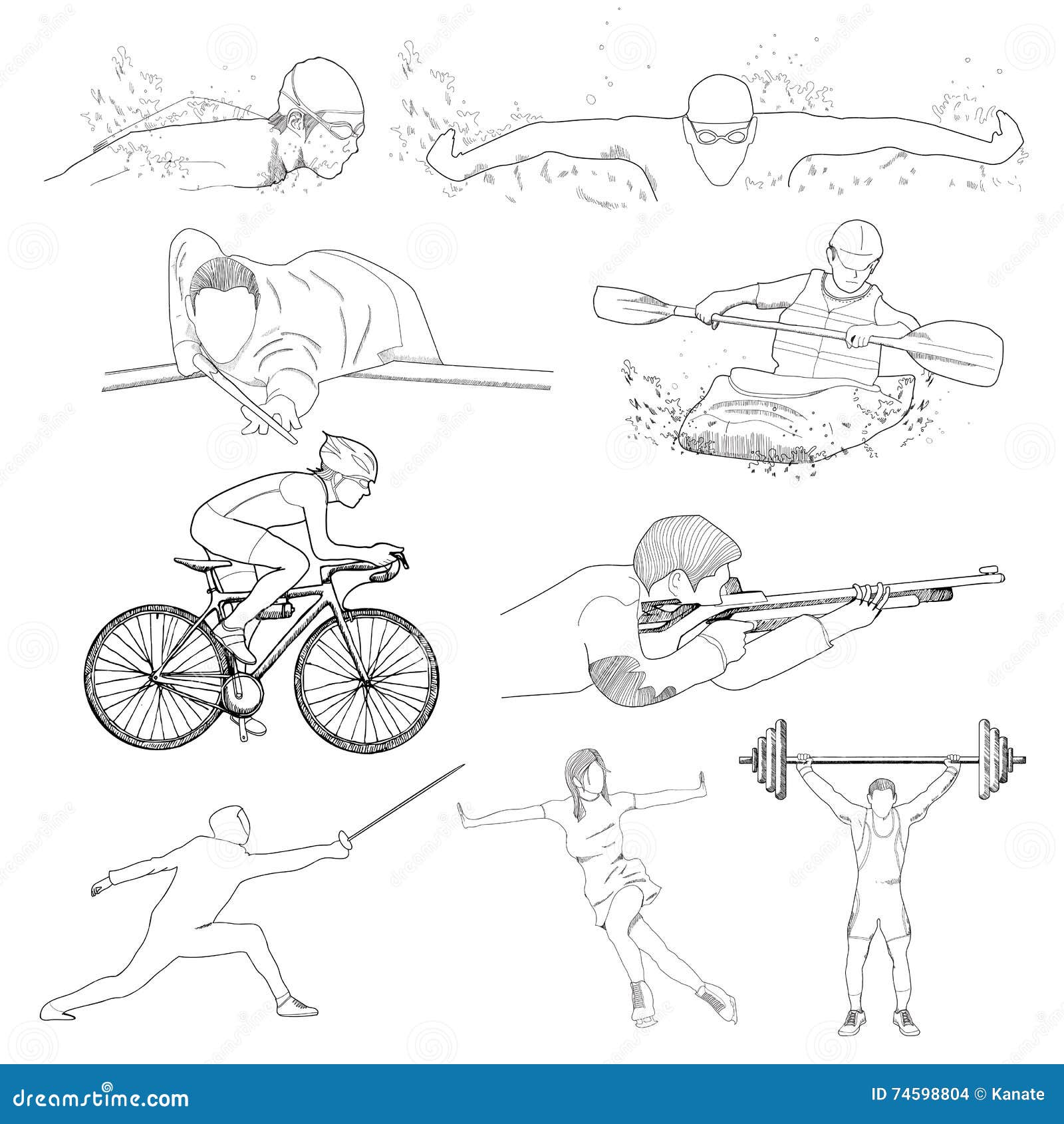 Drawing of sport element stock vector. Illustration of recreation ...
