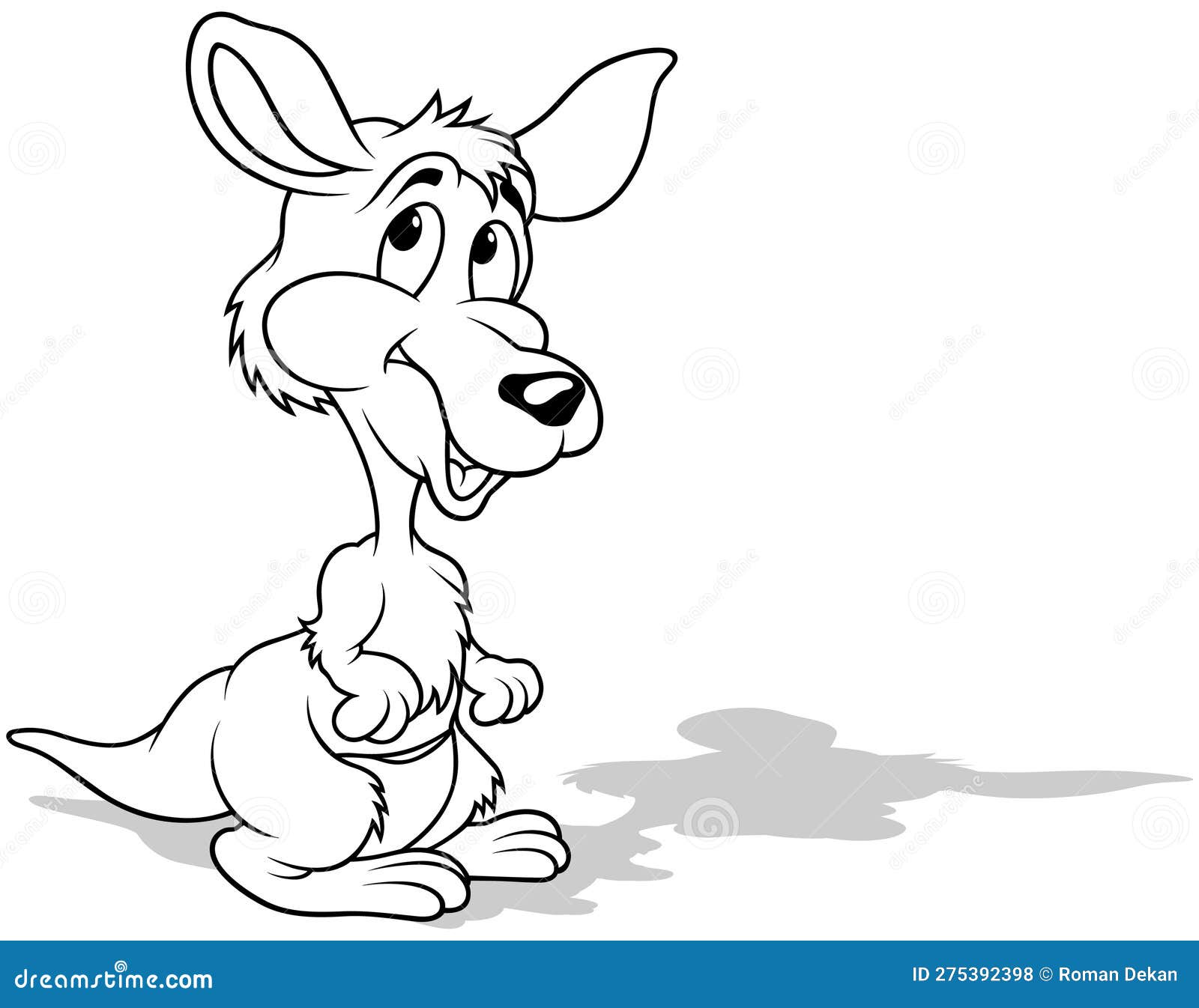 Smiling Kangaroo In Boxing Gloves, Vector Isolated Illustration ...