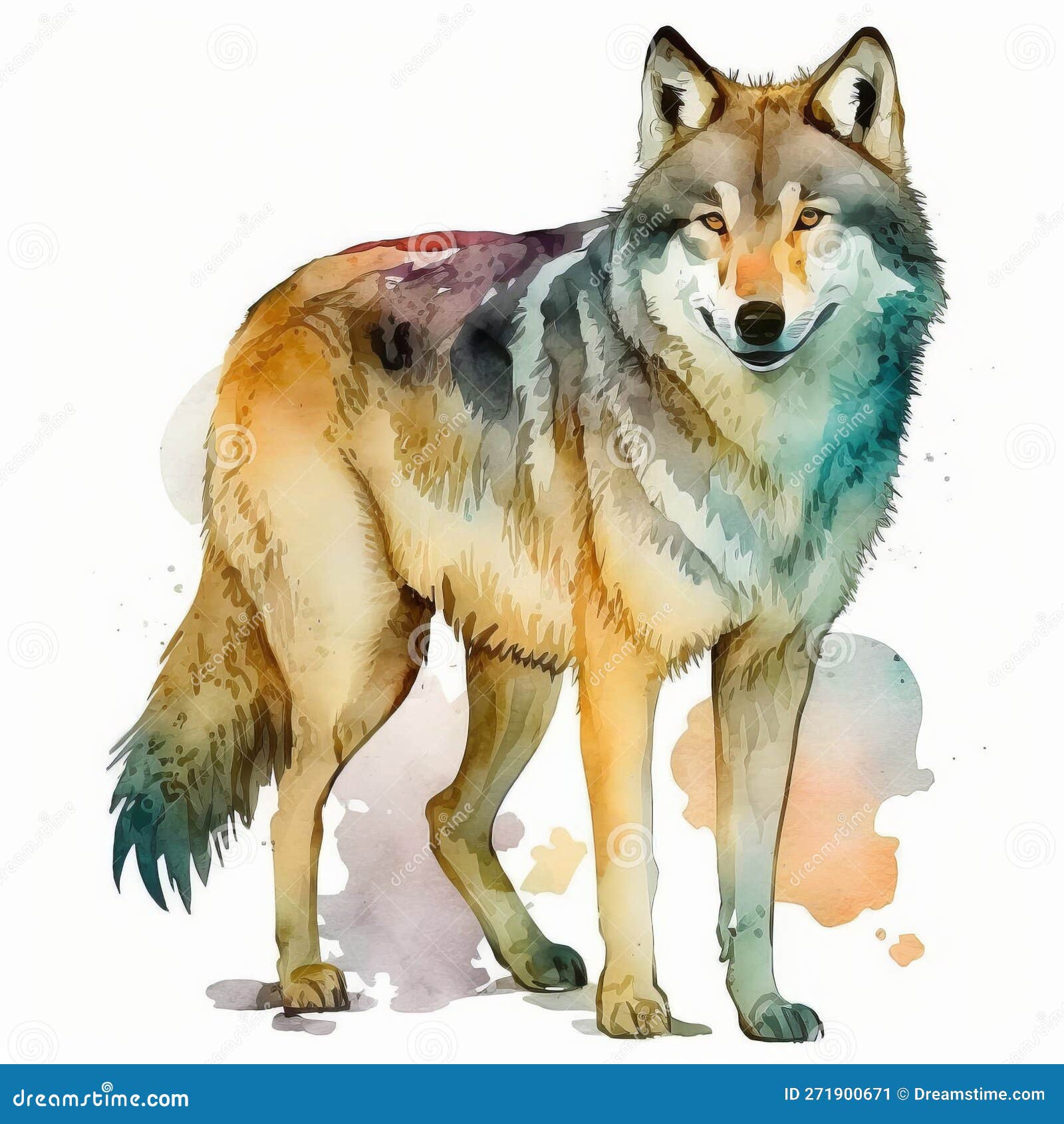 Standing Red Wolf Side View Silhouette. Good To Use For Element Print ...