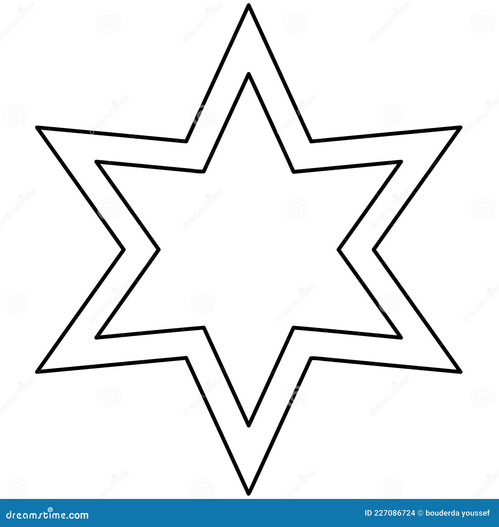 Drawing Of A Star Inside Another One Stock Illustration - Illustration ...