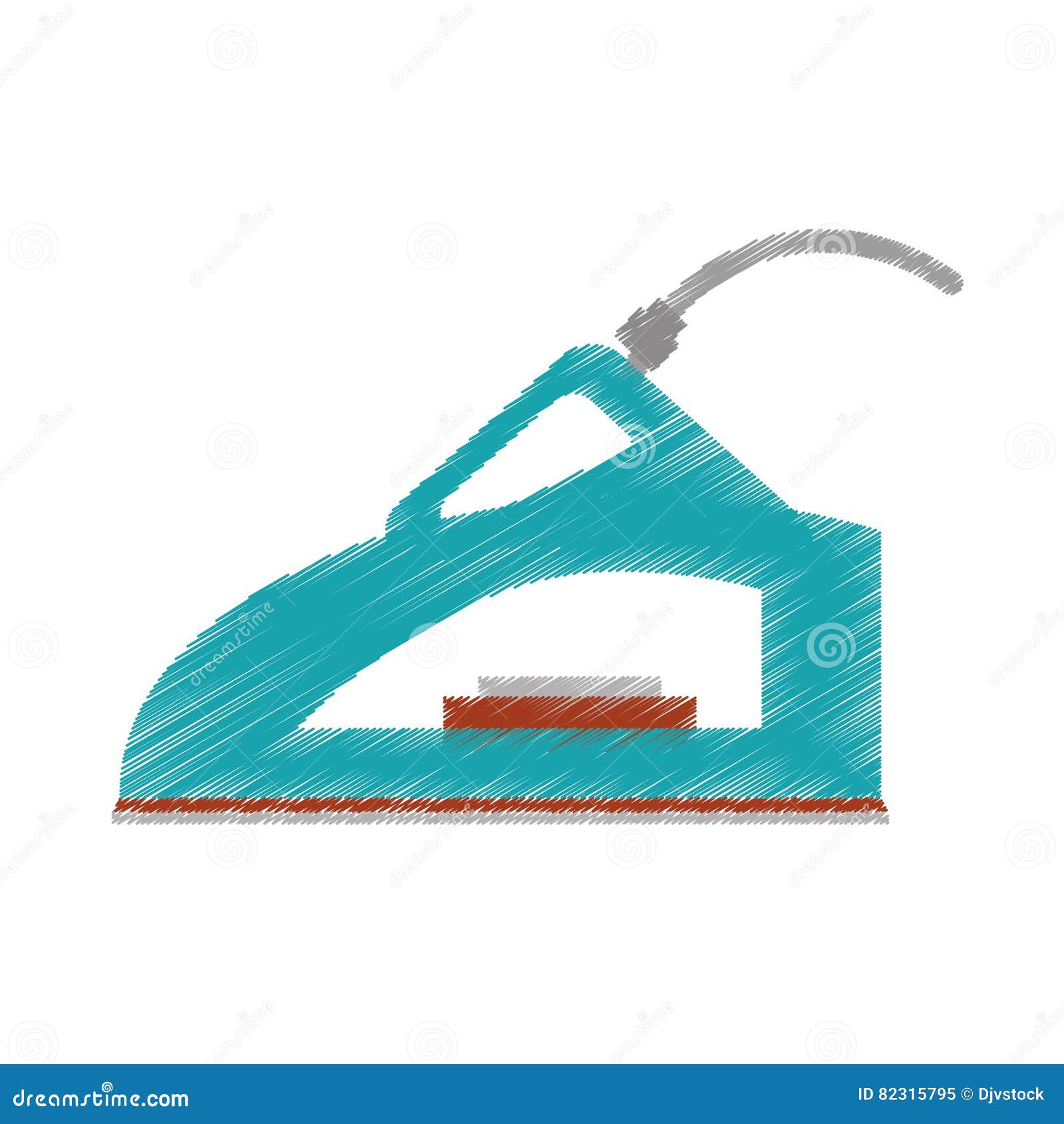 Drawing Steam Iron Household Stock Illustration - Illustration of ...