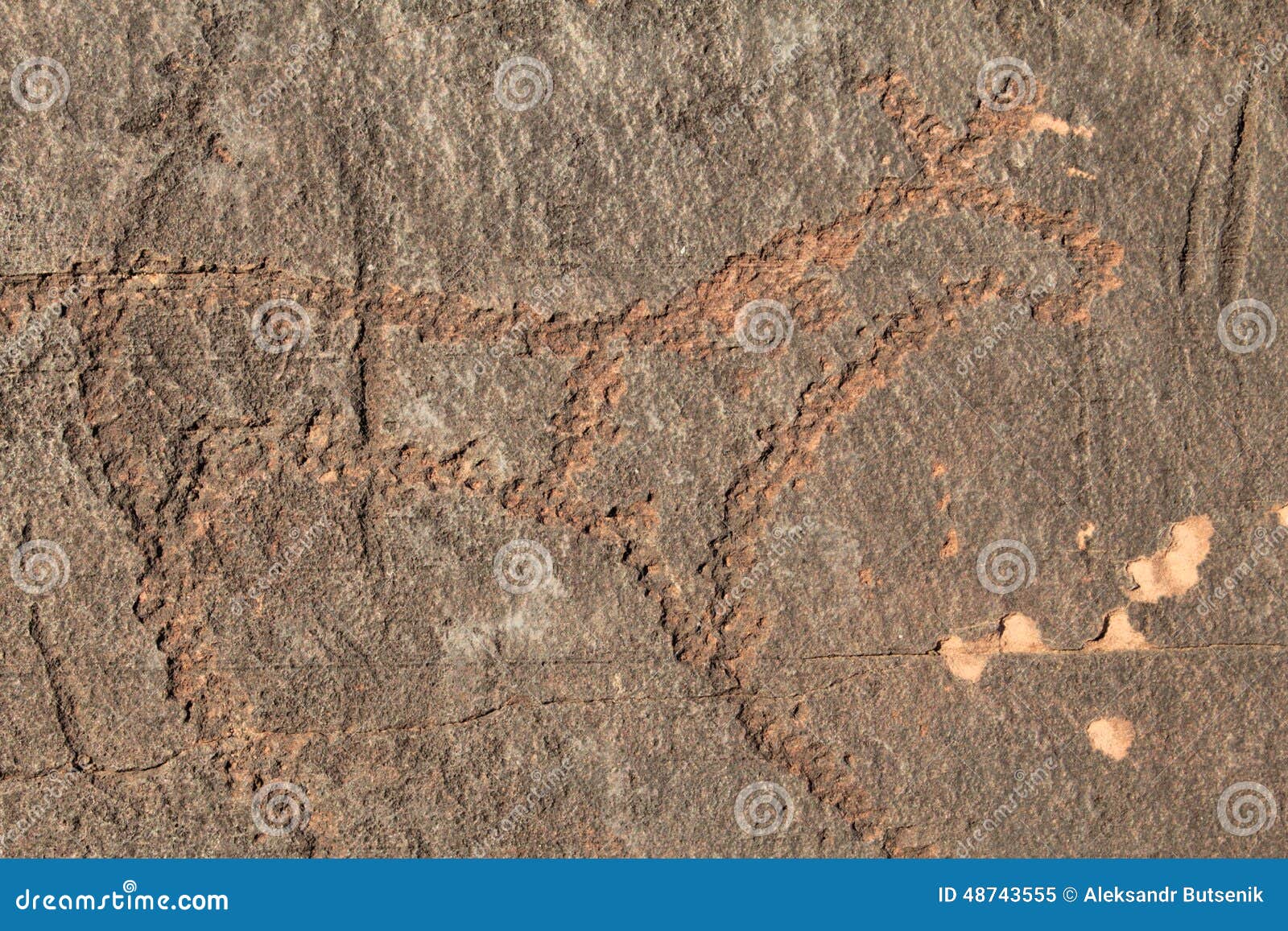 Drawing on a stone stock image. Image of archeology, travel - 48743555