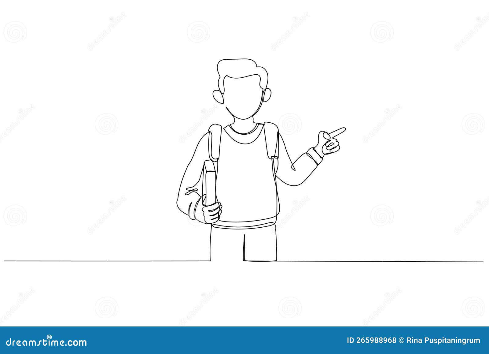 Student Pointing To The Chalkboard Welcome School Year Vector Cartoon ...