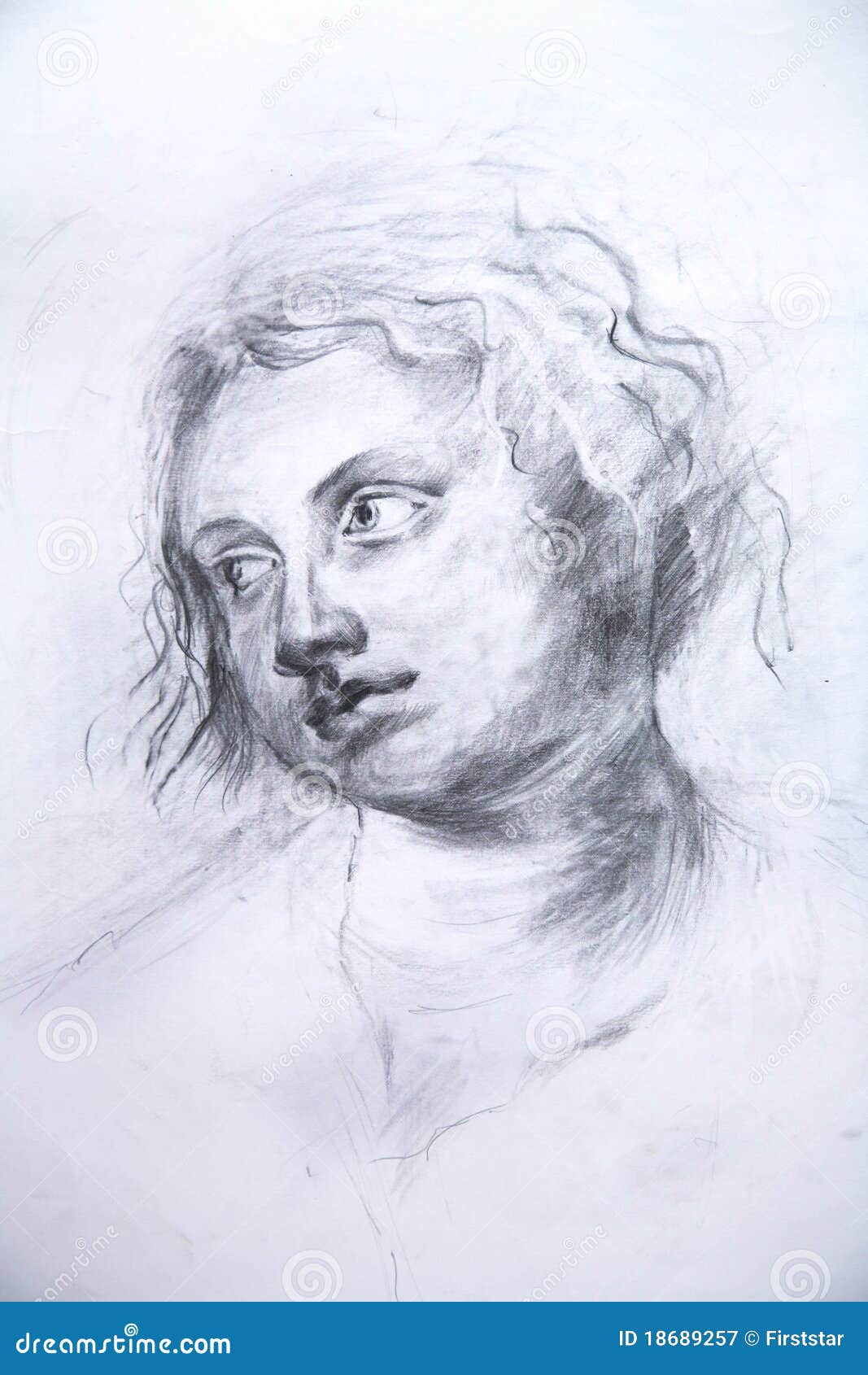 Drawing Studio Works. Portrait Stock Illustration - Illustration of ...